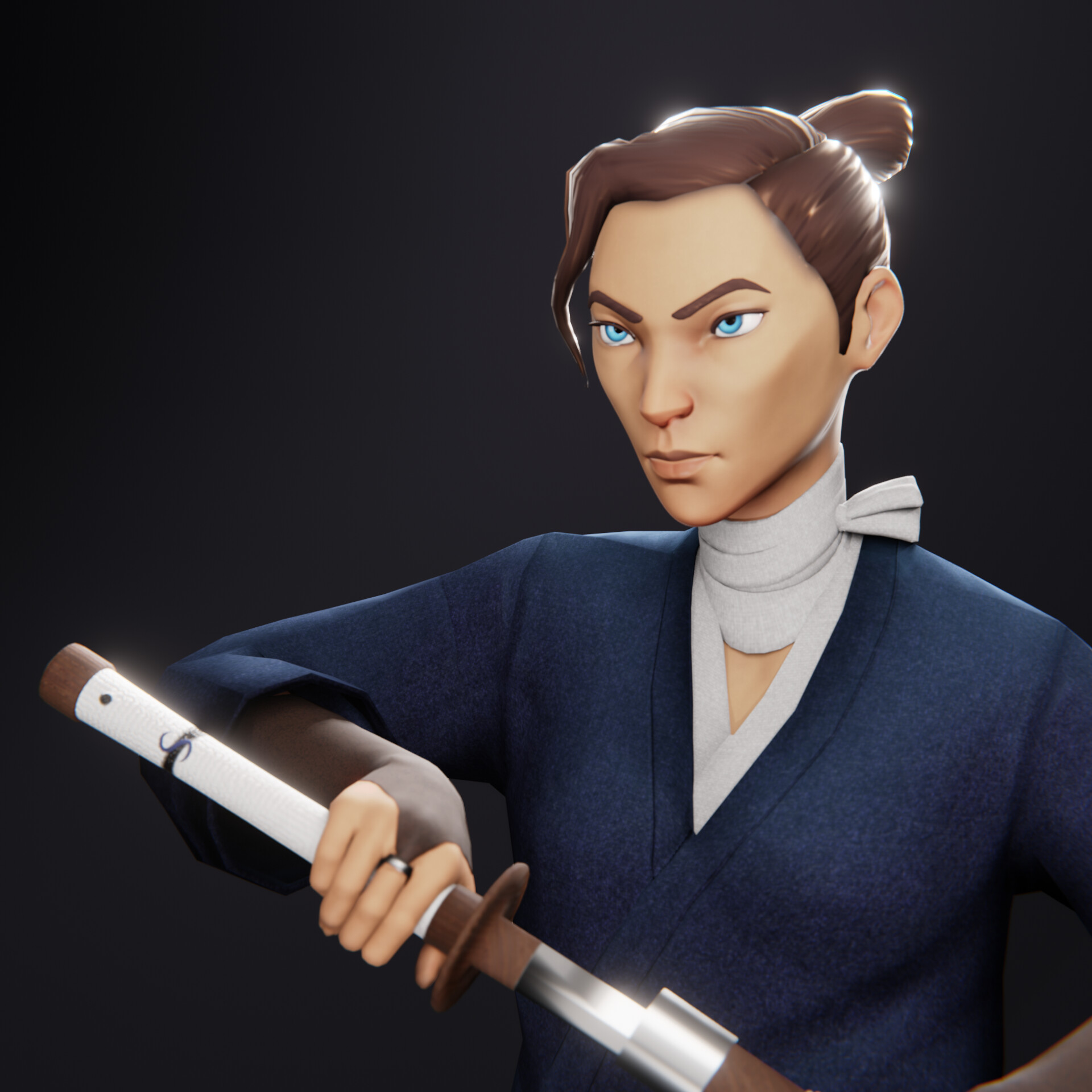 ArtStation - Mizu (Blue Eye Samurai) Realtime Fanart