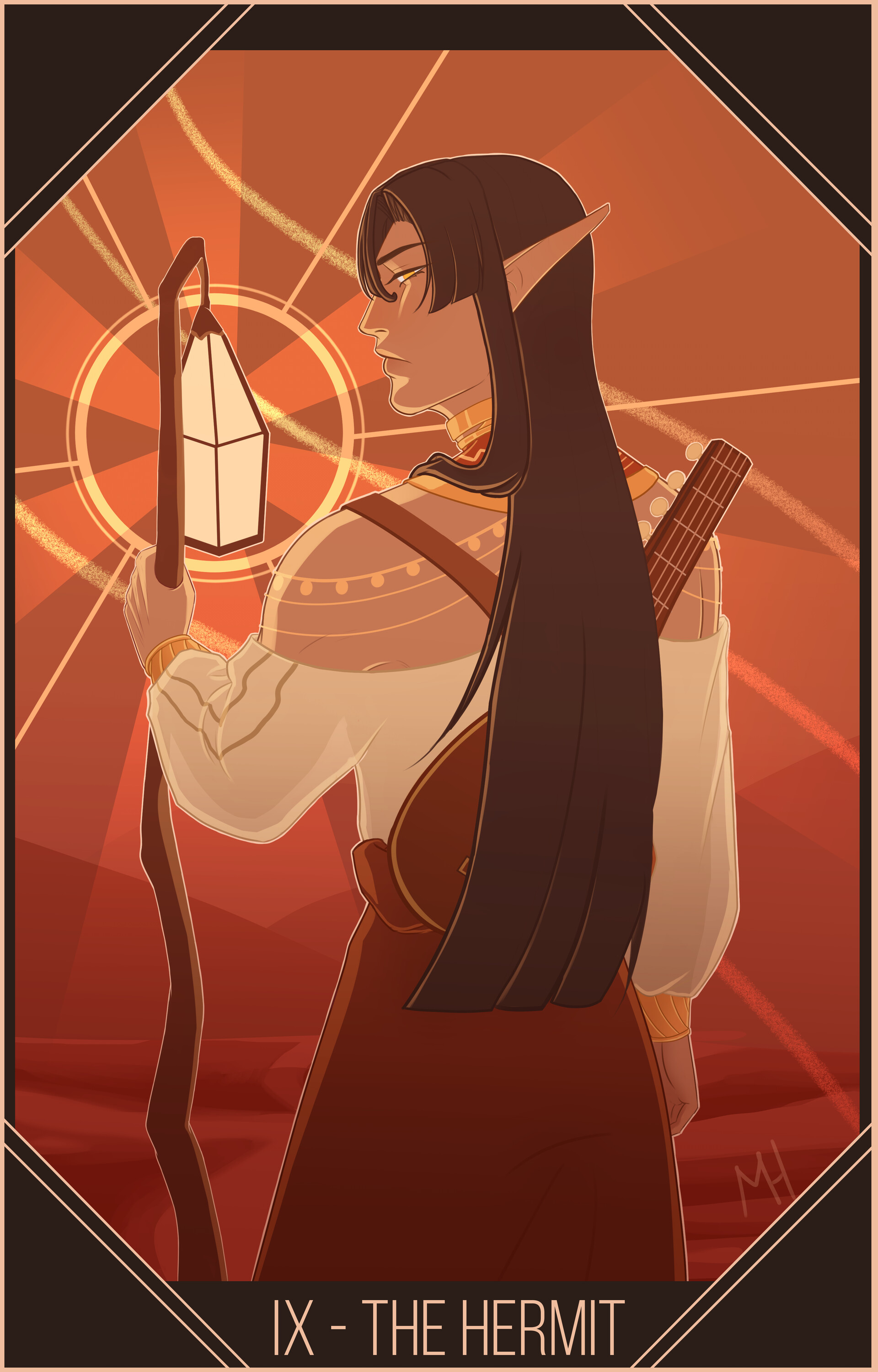 ArtStation - Taro card design, The Hermit