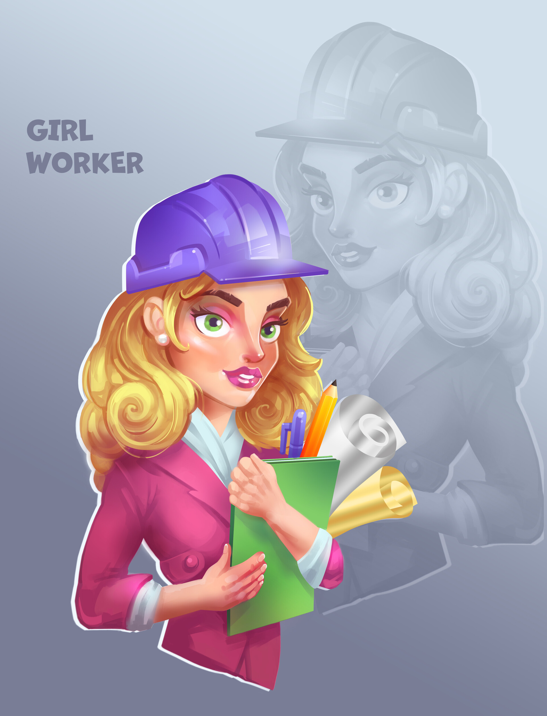 ArtStation - Girl Worker