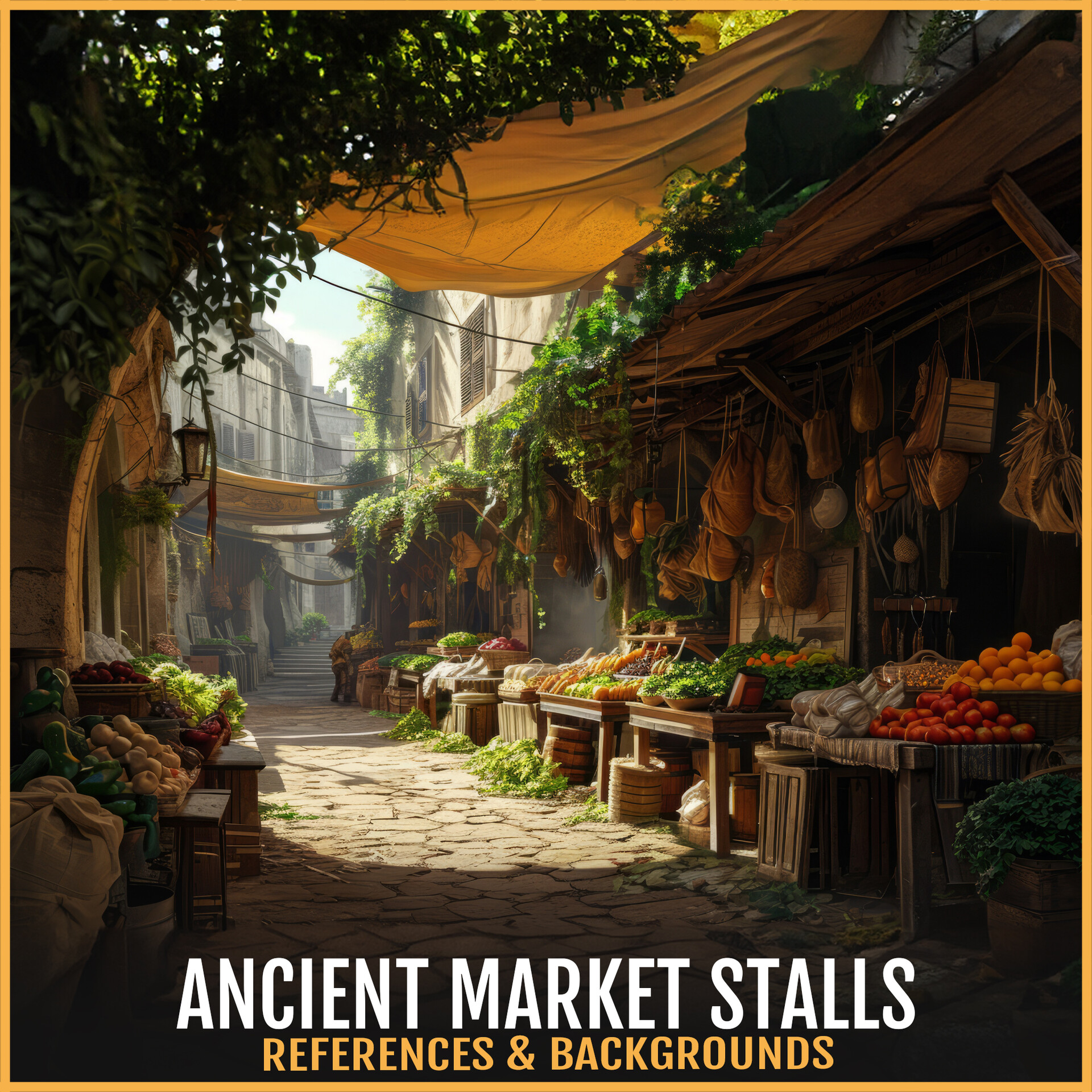ArtStation - 202 Ancient Market Stalls