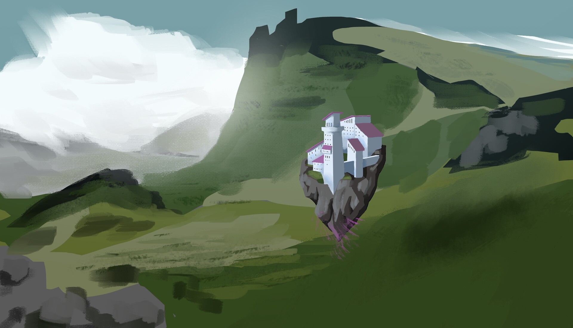 ArtStation - Floating Castle Concept