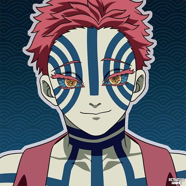 ArtStation - Akaza, Kimetsu No Yaiba