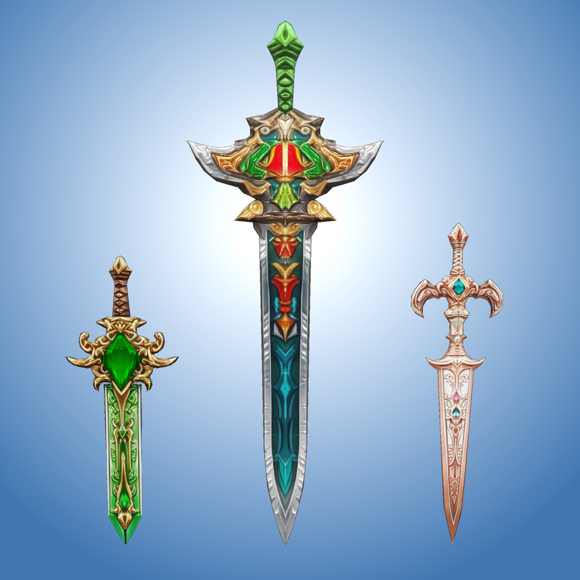 ArtStation - Stylized Weapon Set (Swords/Knives)