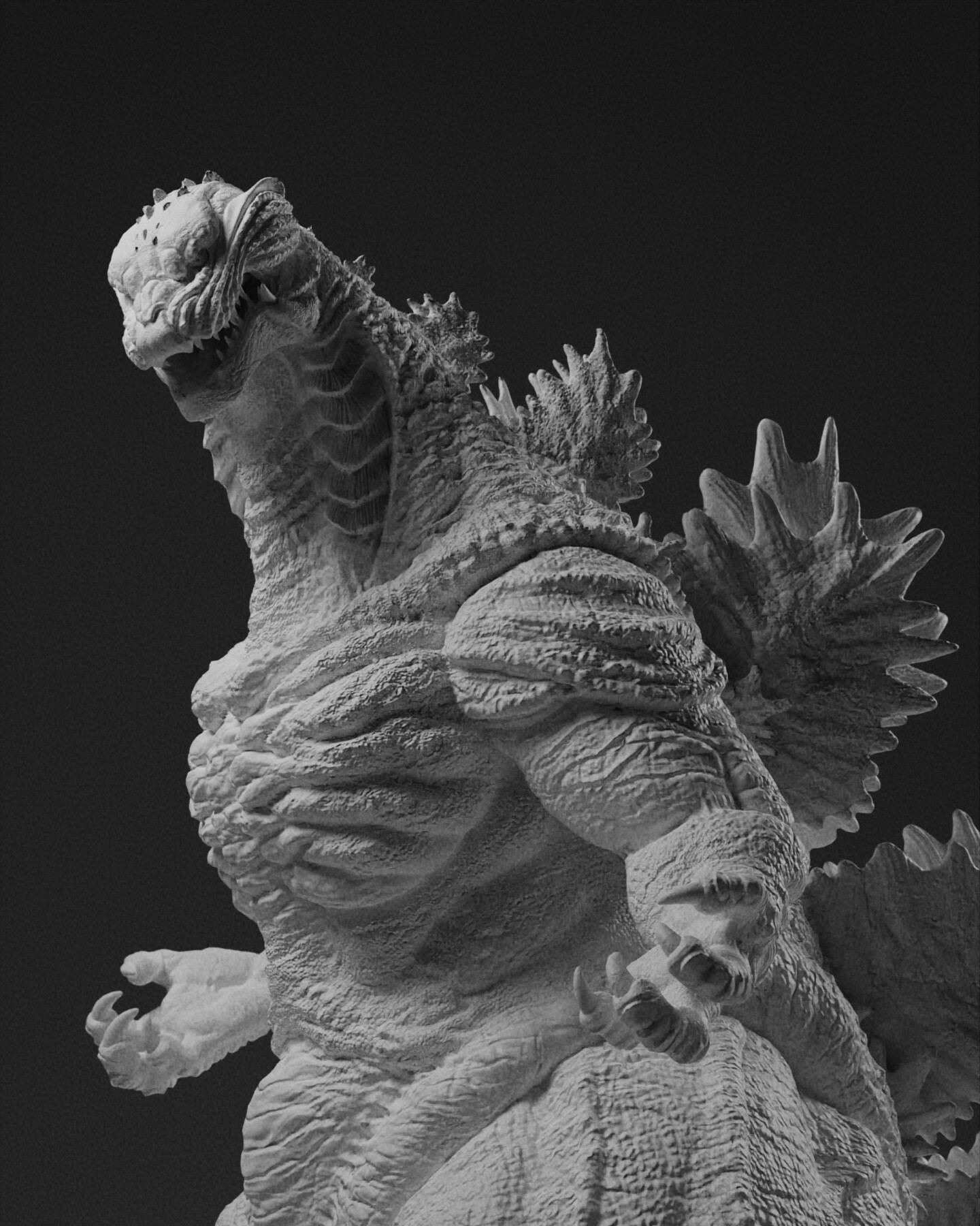 ArtStation - Godzilla "GOJILAH" 고질라 Closeups(Personal Godzilla Prototype)