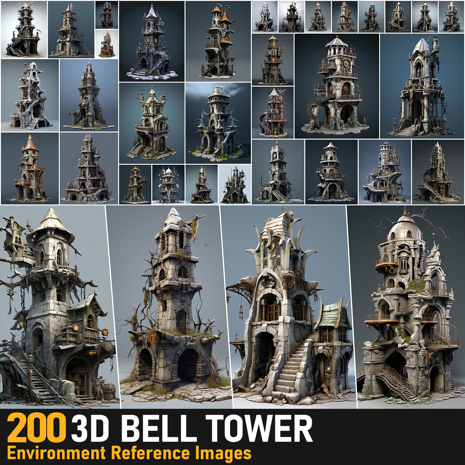 Vio_Lemurian - 3D Bell Tower|4K Reference Images