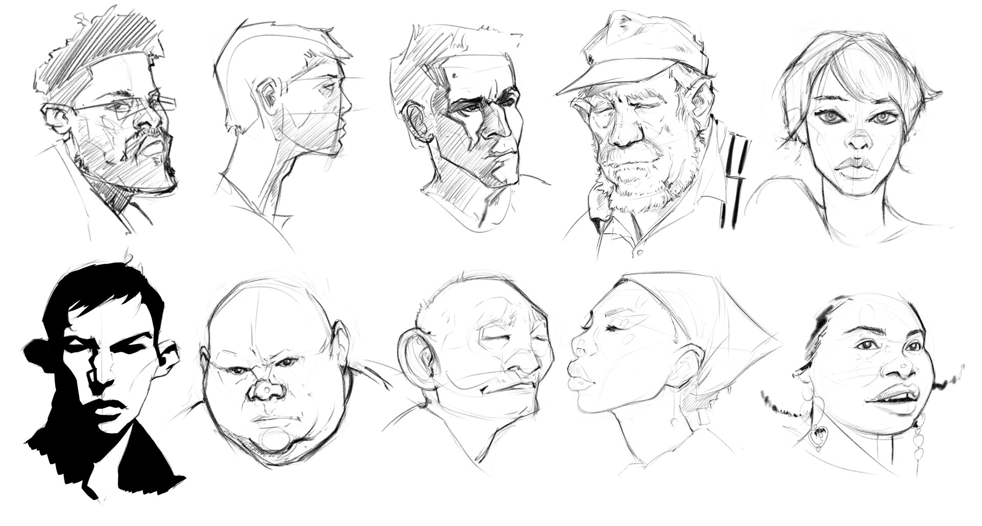 ArtStation - heads and characterization
