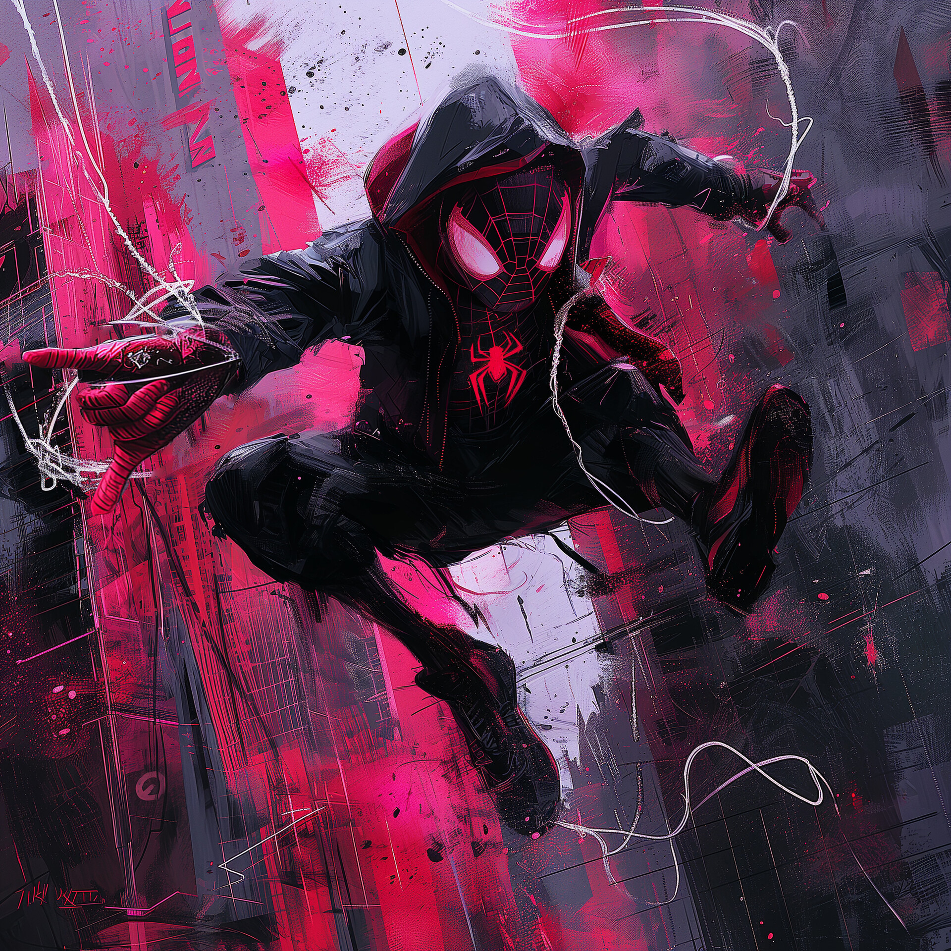 ArtStation - Stylized Artwork of Spiderman Across the Spider-Verse