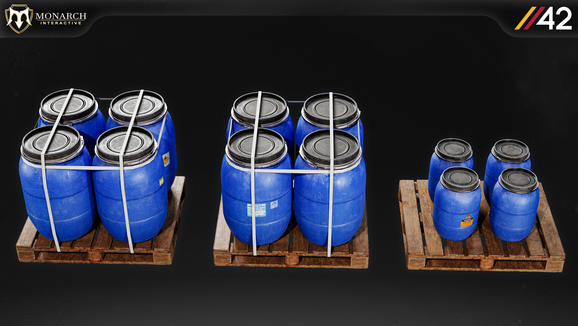 Monarch Interactive Game Studios - barrel shipping containers | MSFS