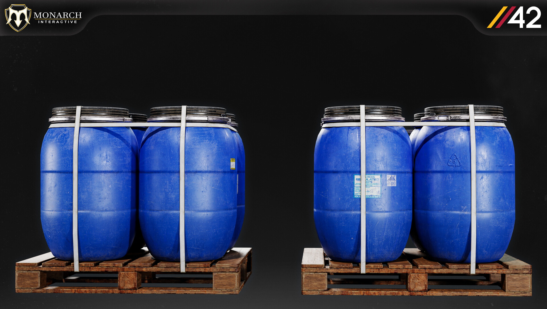 Monarch Interactive Game Studios - barrel shipping containers | MSFS