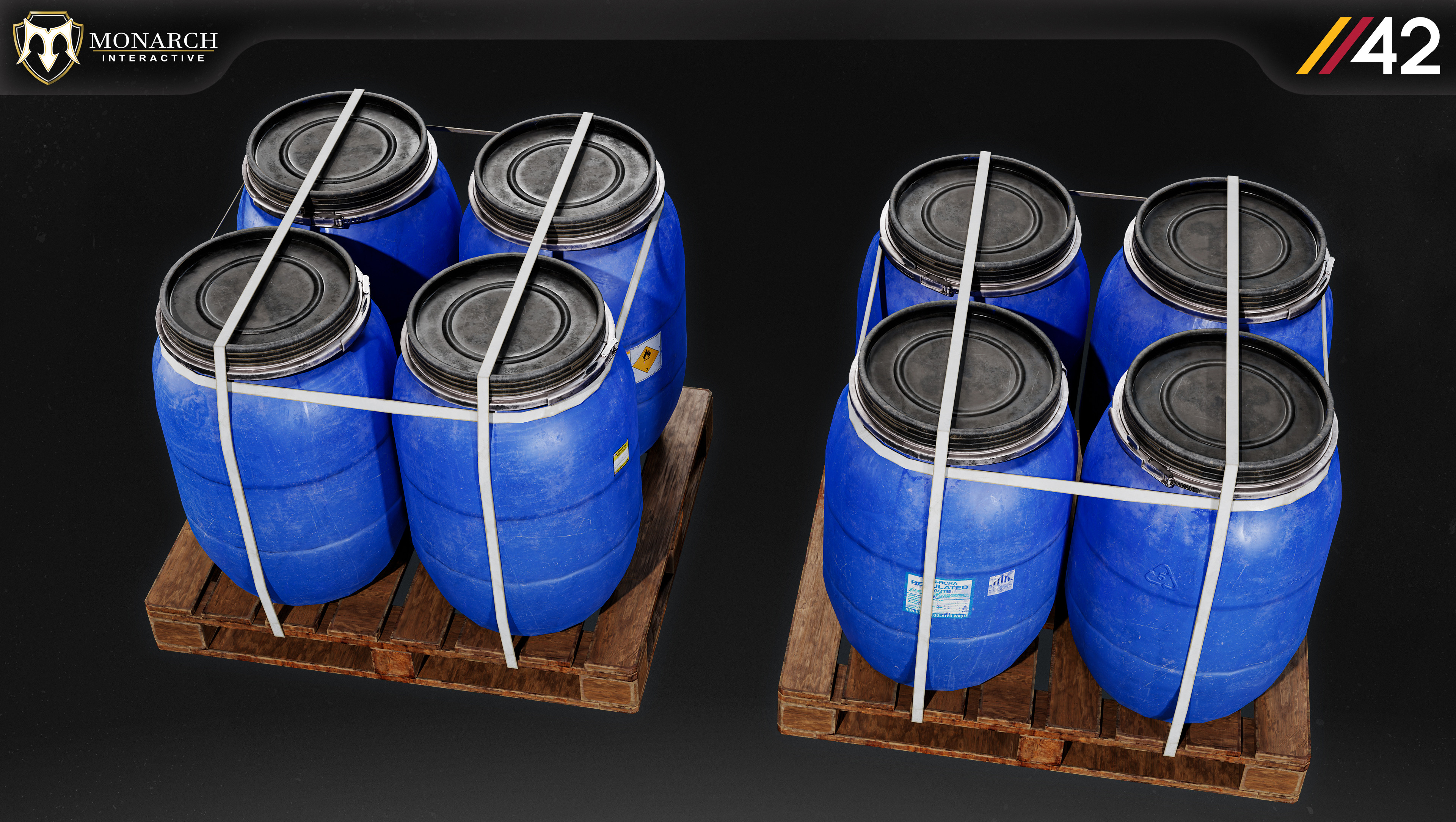Monarch Interactive Game Studios - barrel shipping containers | MSFS