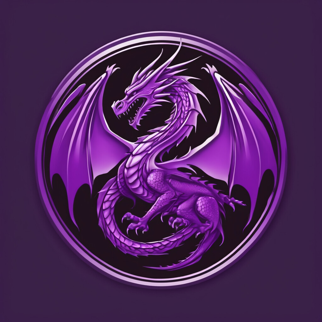 ArtStation - Purple Dragon Logo
