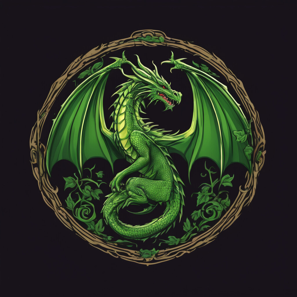ArtStation - Green Dragon Logo
