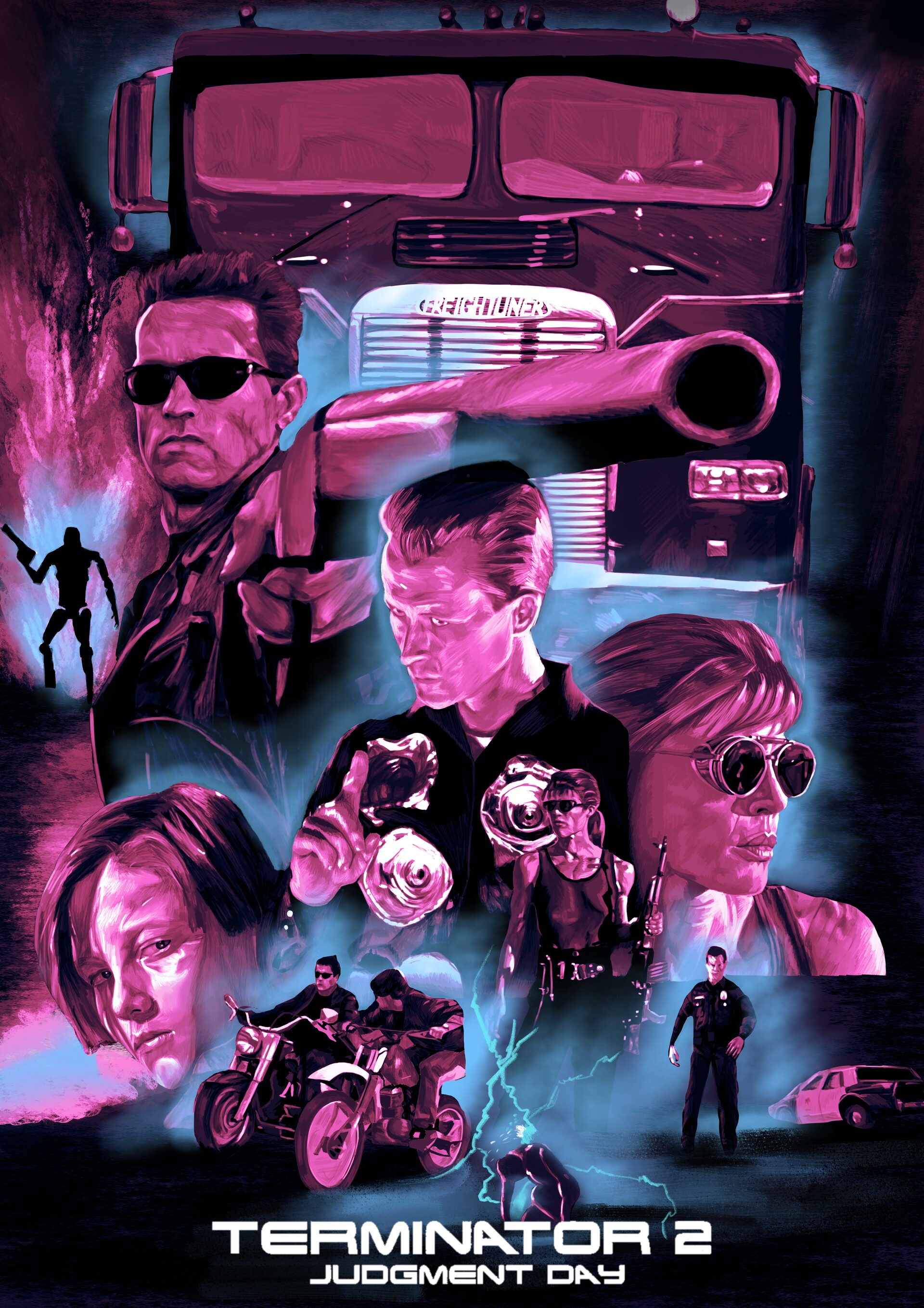 ArtStation - Alternative Movie Poster for Terminator 2