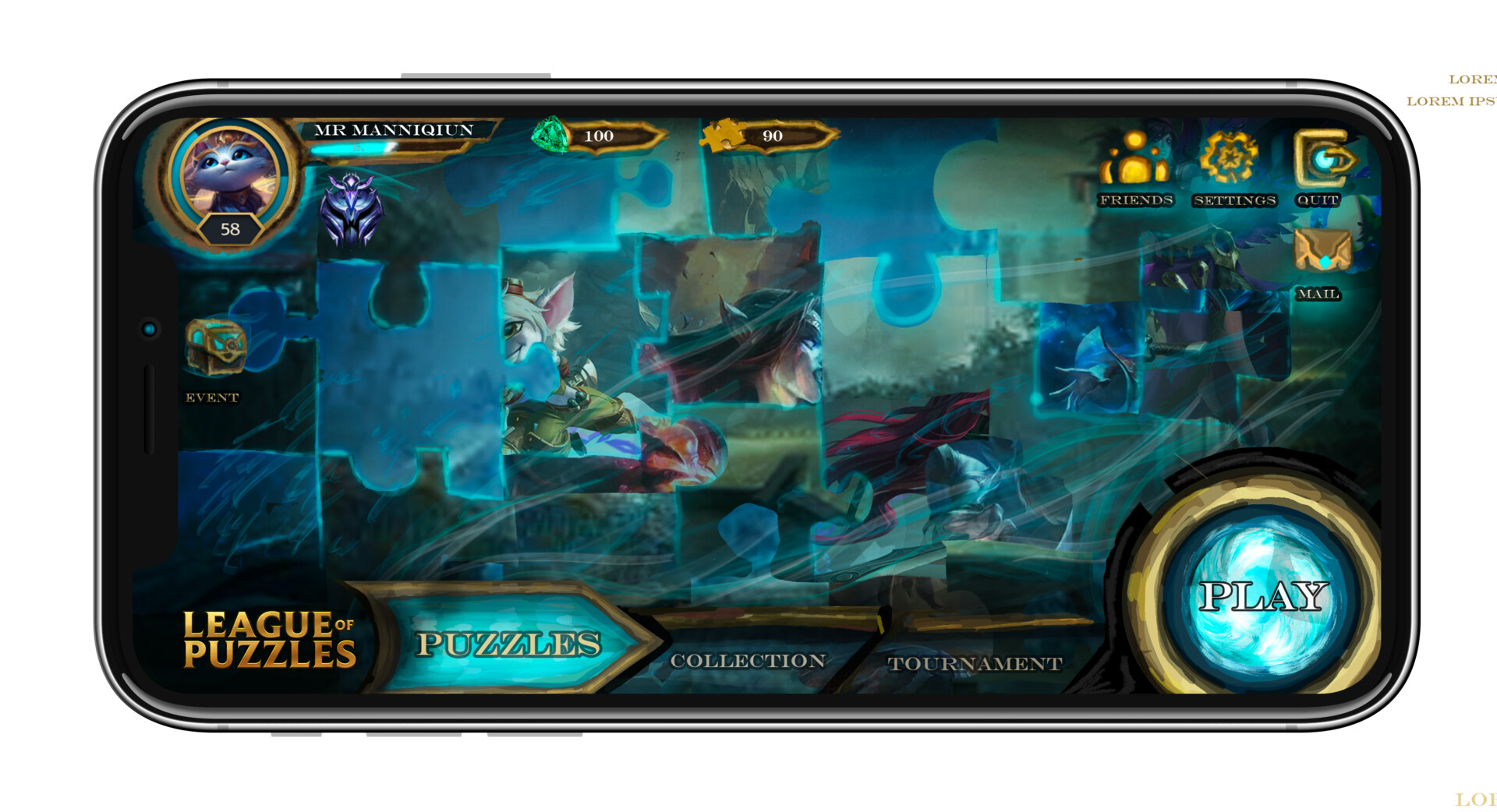 ArtStation - hand-drawn league of legends UI