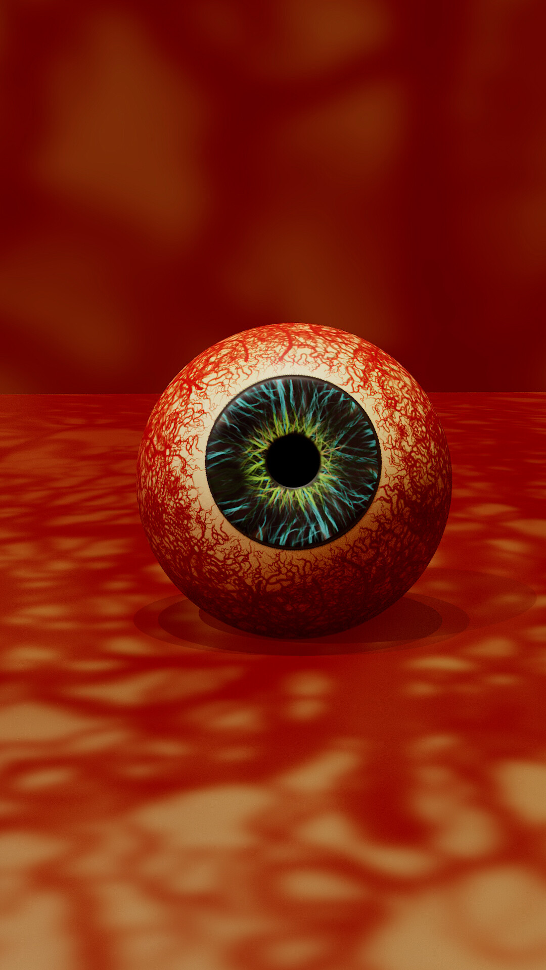 ArtStation - horror eye with veins in 3D modeling! 👁💀