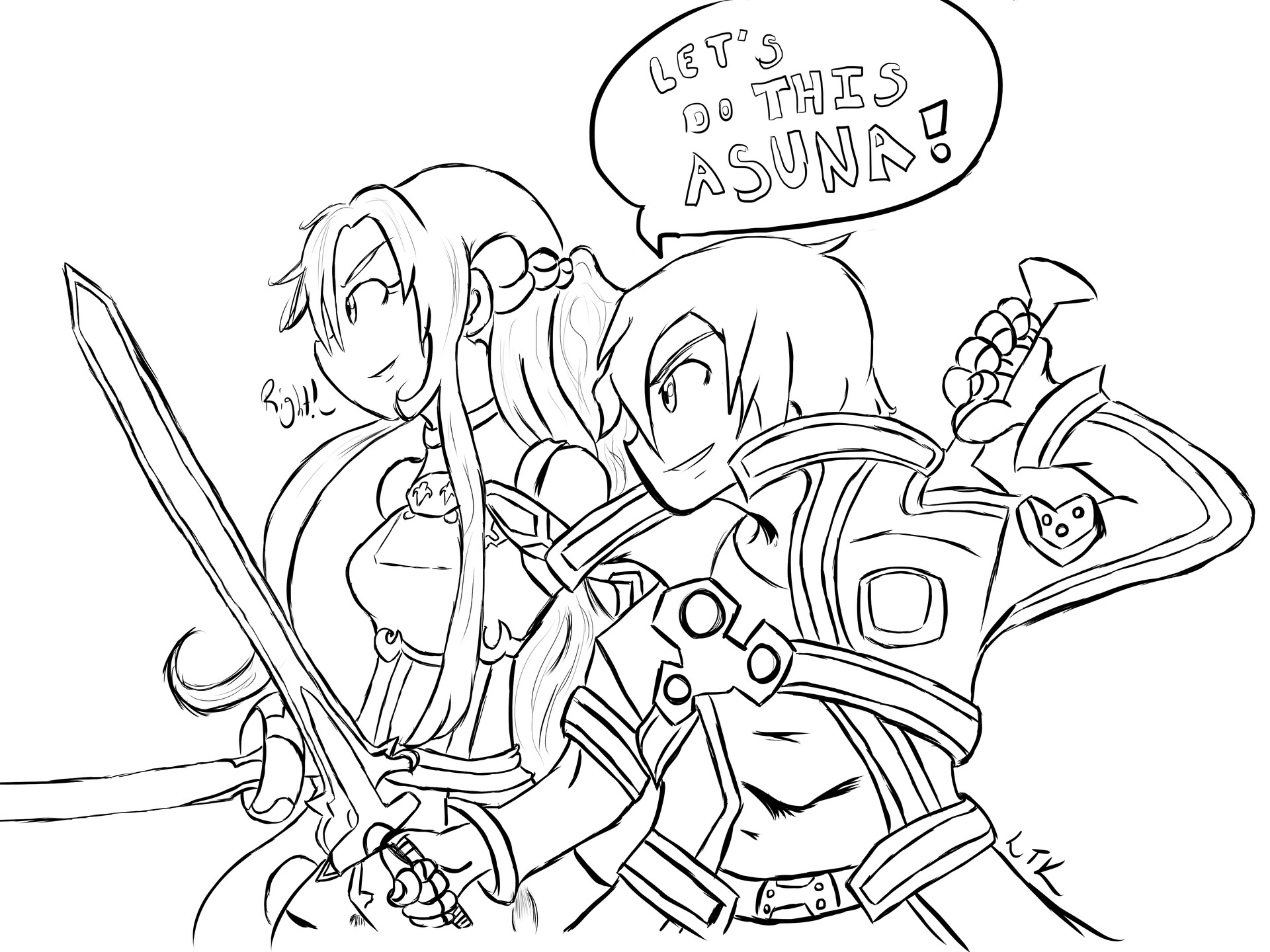 sword art online coloring pages