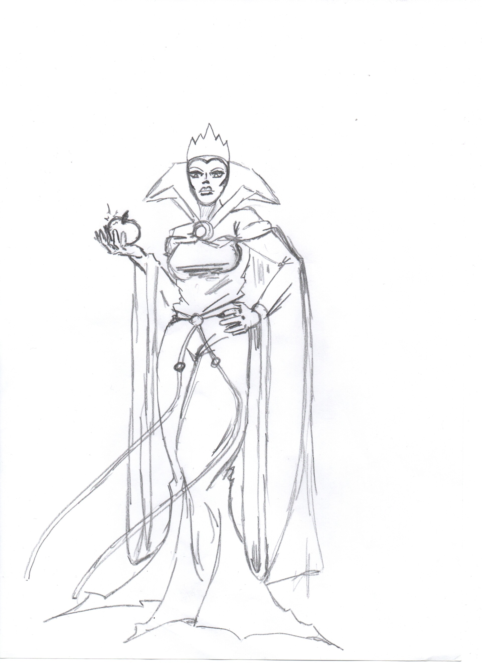 evil queen coloring page