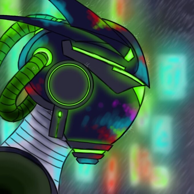 ArtStation - cyberpunk character side profile