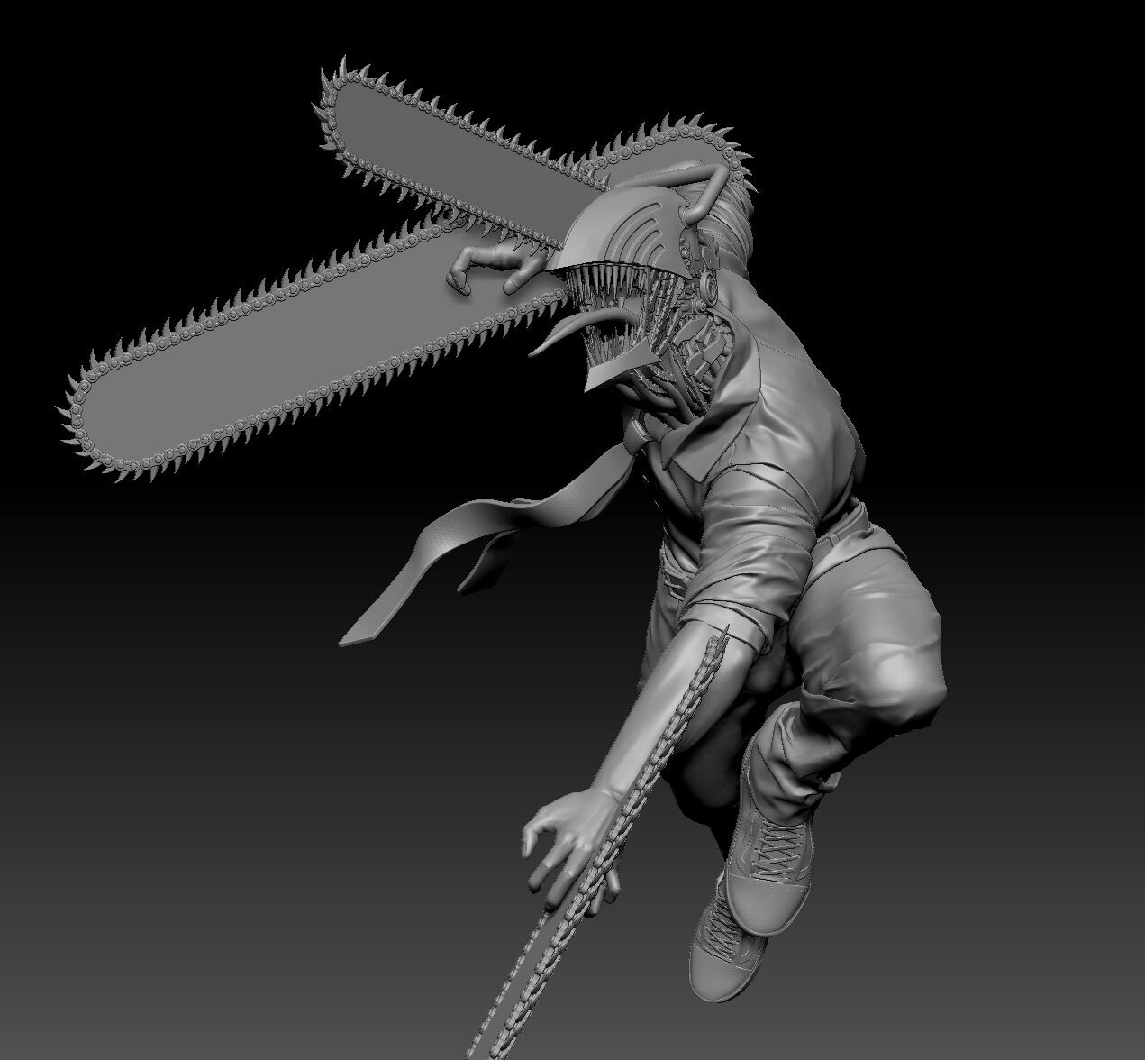 ArtStation - Chainsaw man Zbrush Sculpture
