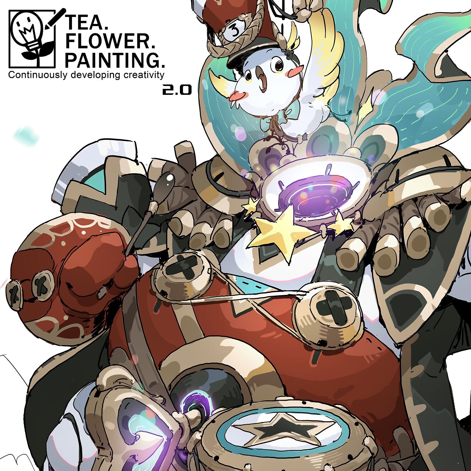 ArtStation - Tea Flower Painting NO 2