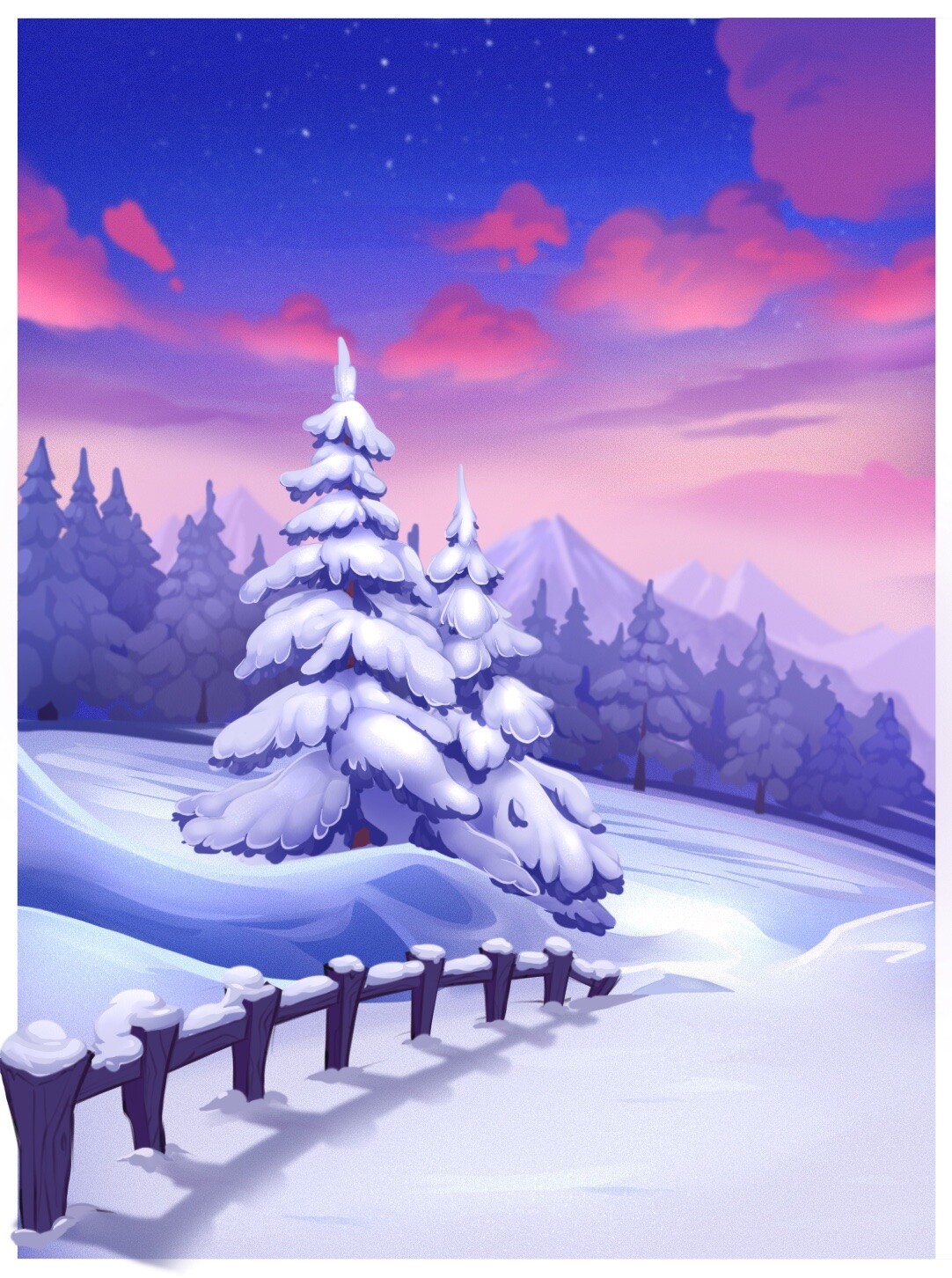 ArtStation - Winter Tree Study