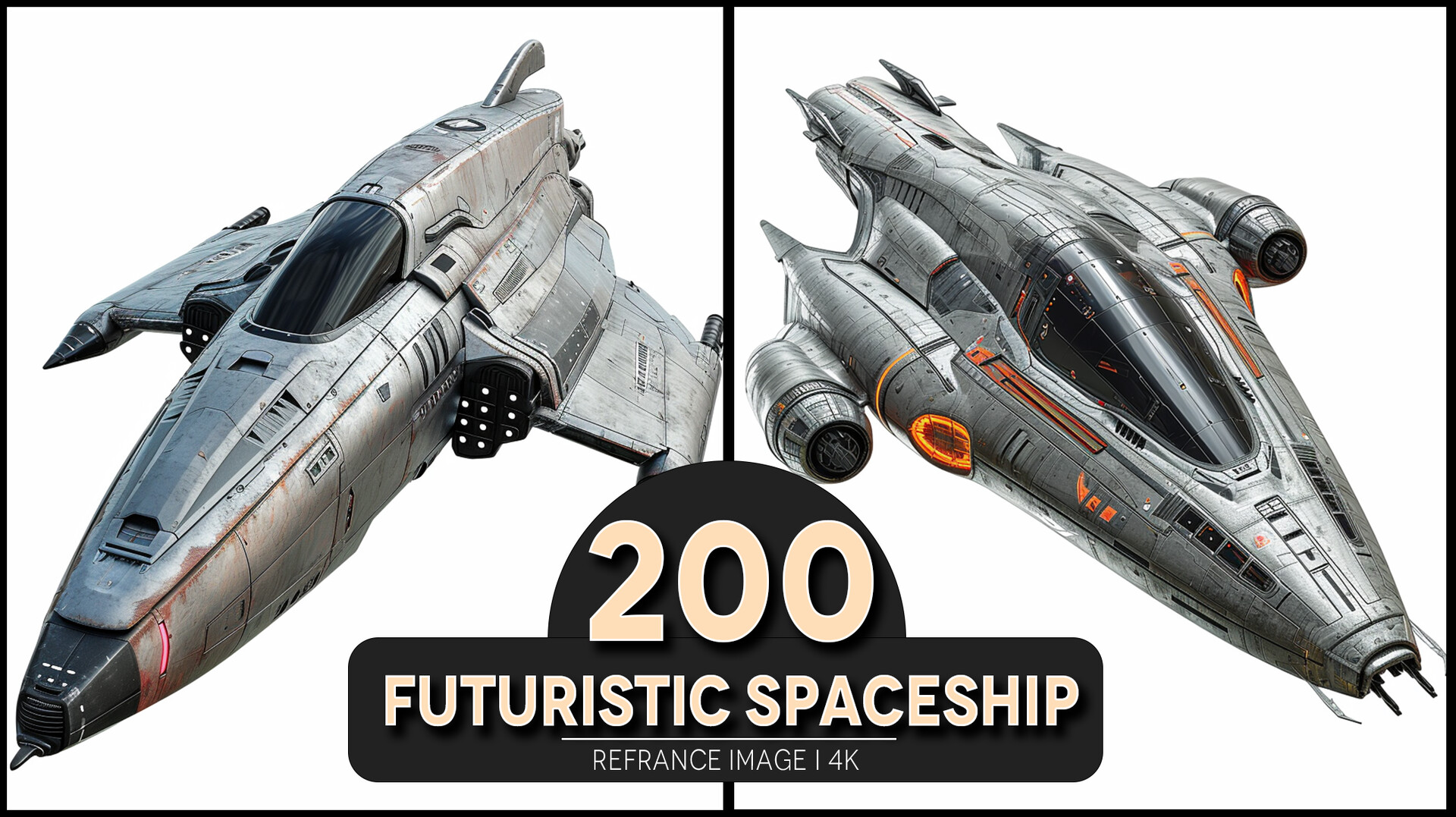 Pixel Ref - Futuristic Spaceship 4K Reference/Concept Images