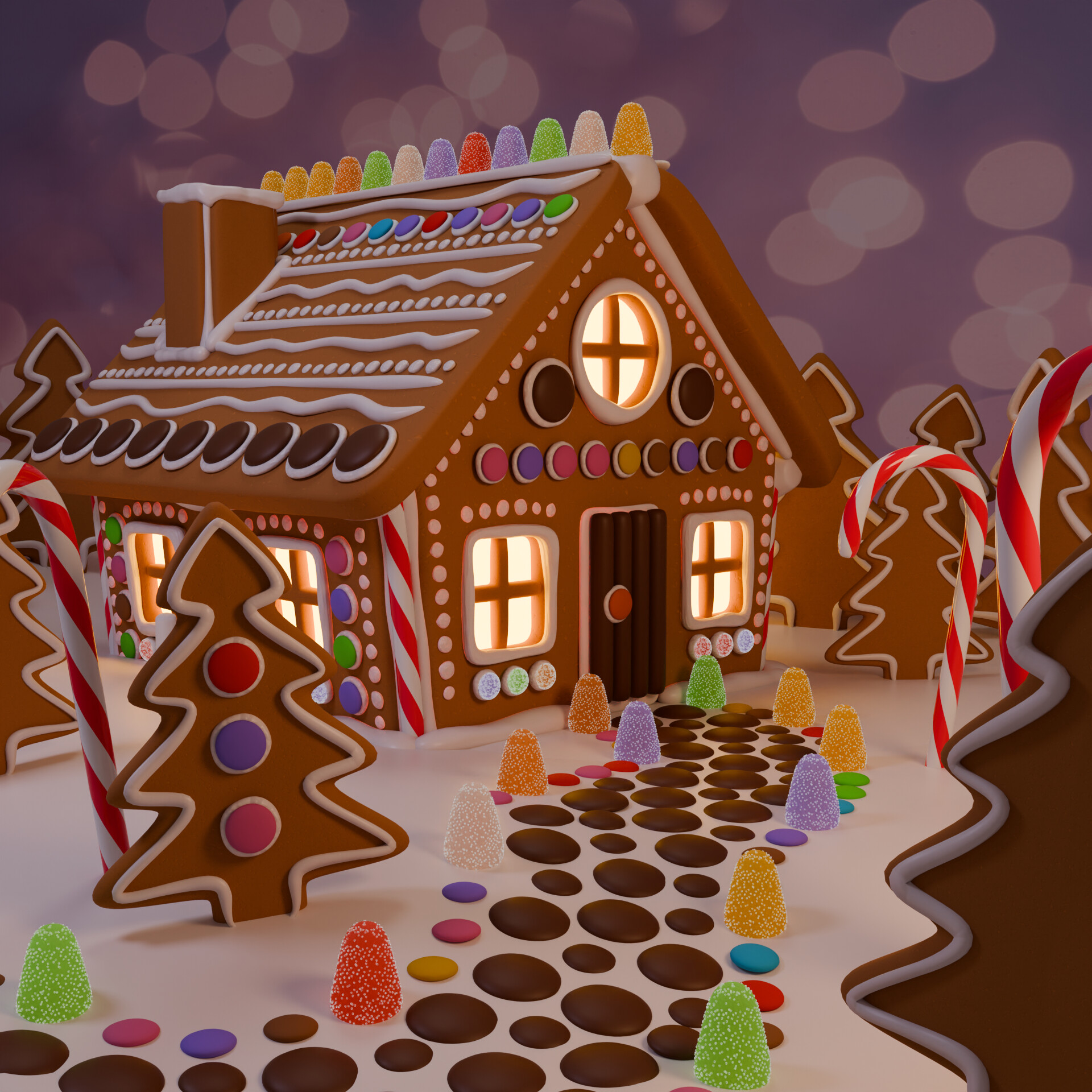 ArtStation - Gingerbread House