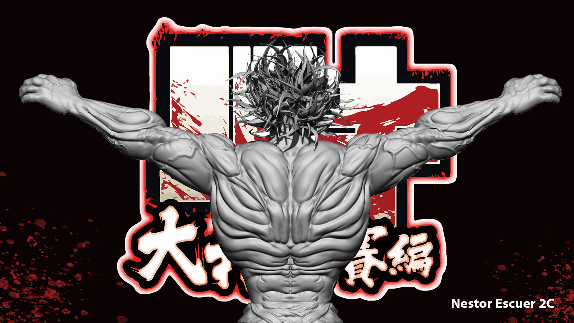 ArtStation - Yujiro Hanma 3d from Baki
