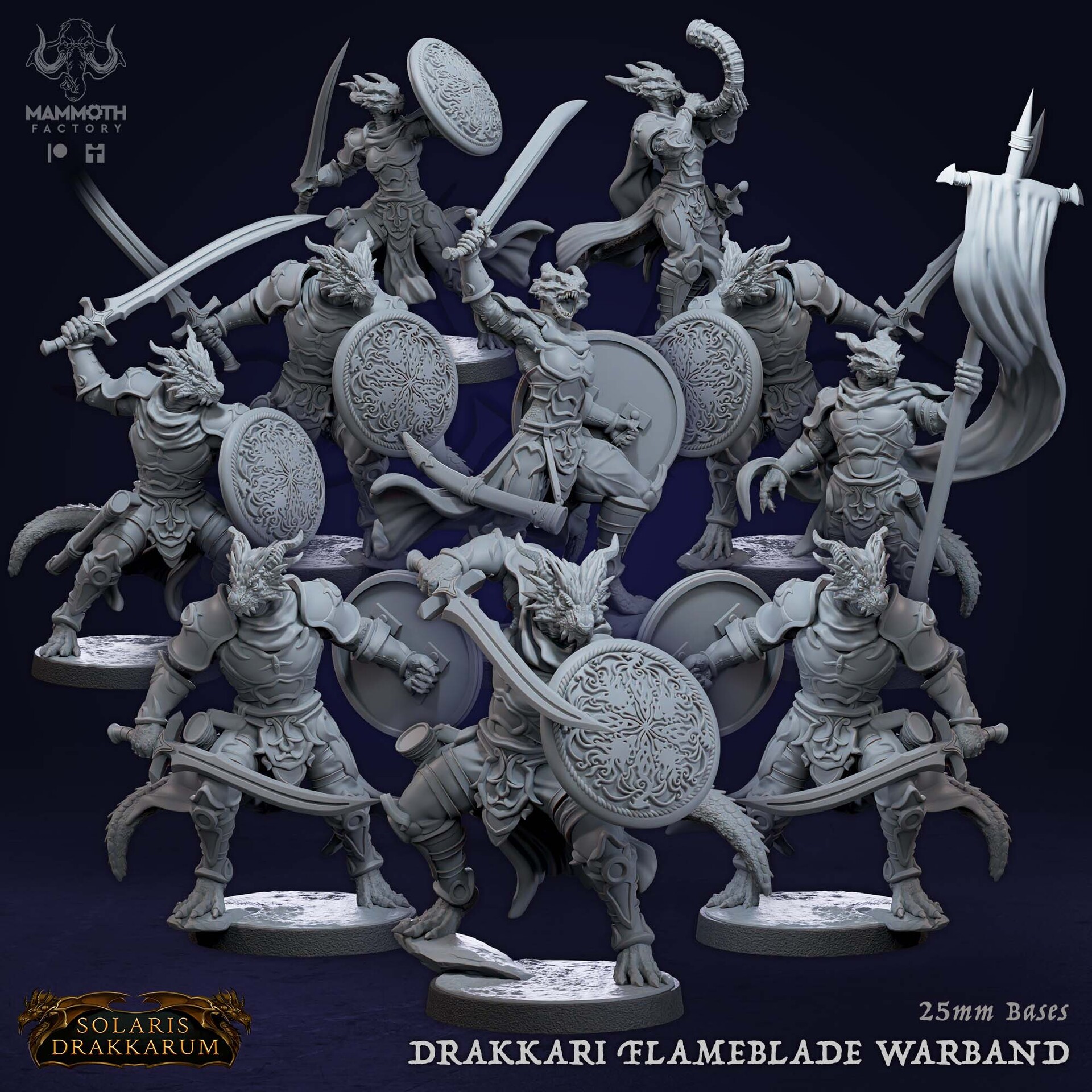 ArtStation - Drakkari Flameblades - Work done for @MammothFactoryGames
