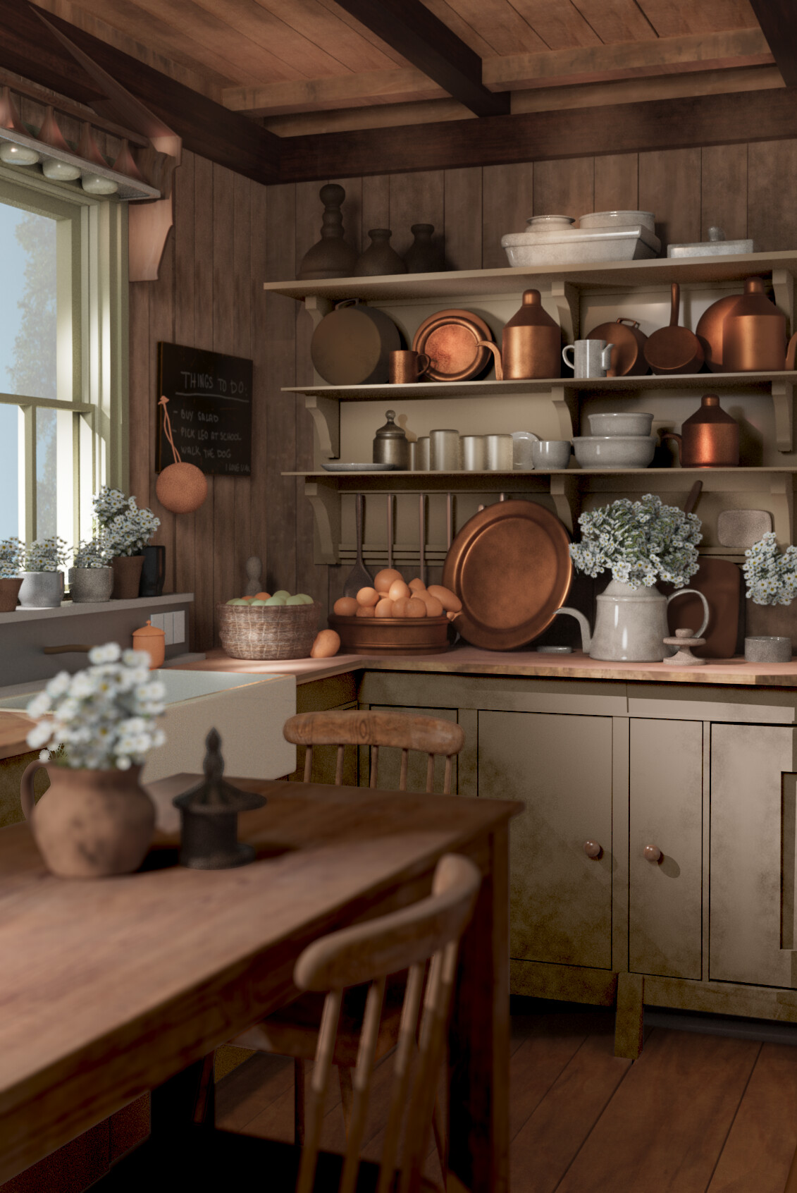 ArtStation - Rustic farmhouse kitchen