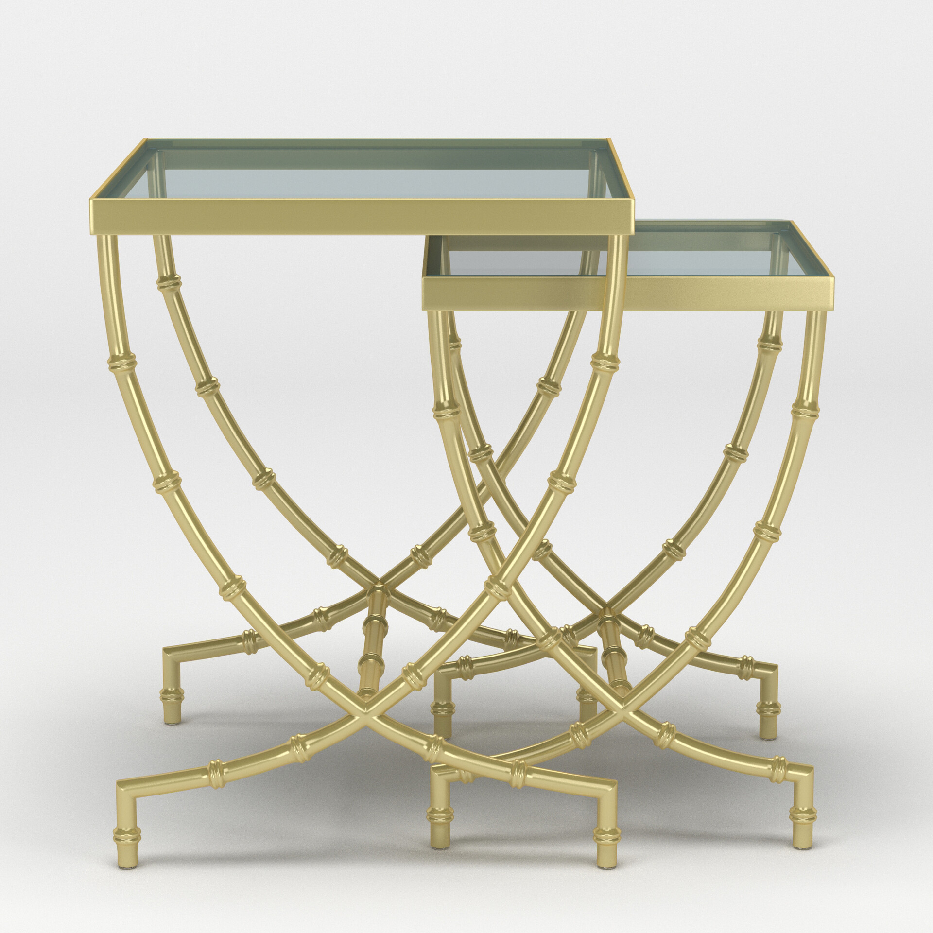 ArtStation - Gold Nested Side tables. Ethan Allen 2019