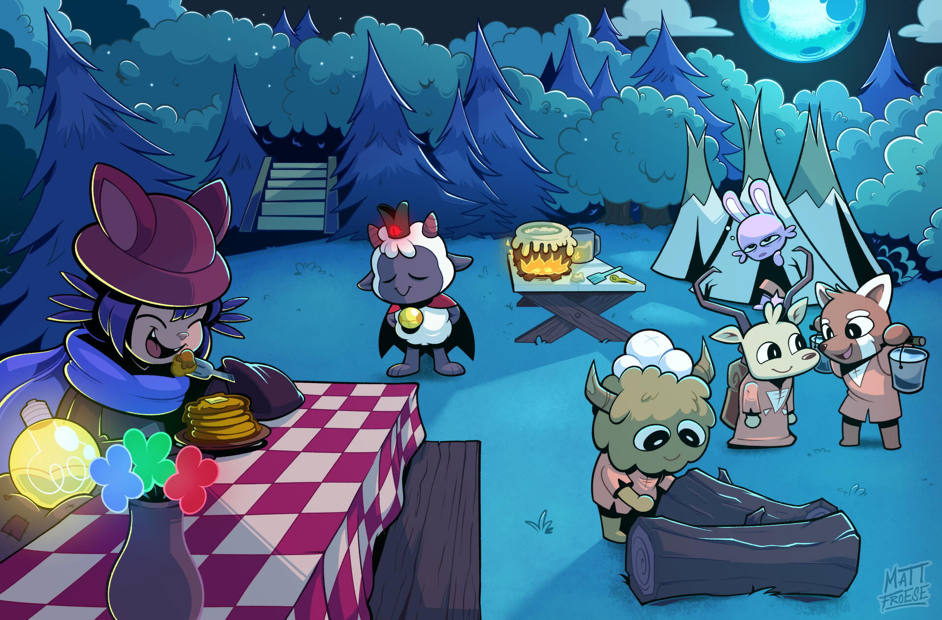 ArtStation - Cult of the Lamb, One Shot Crossover Illustration | Commission