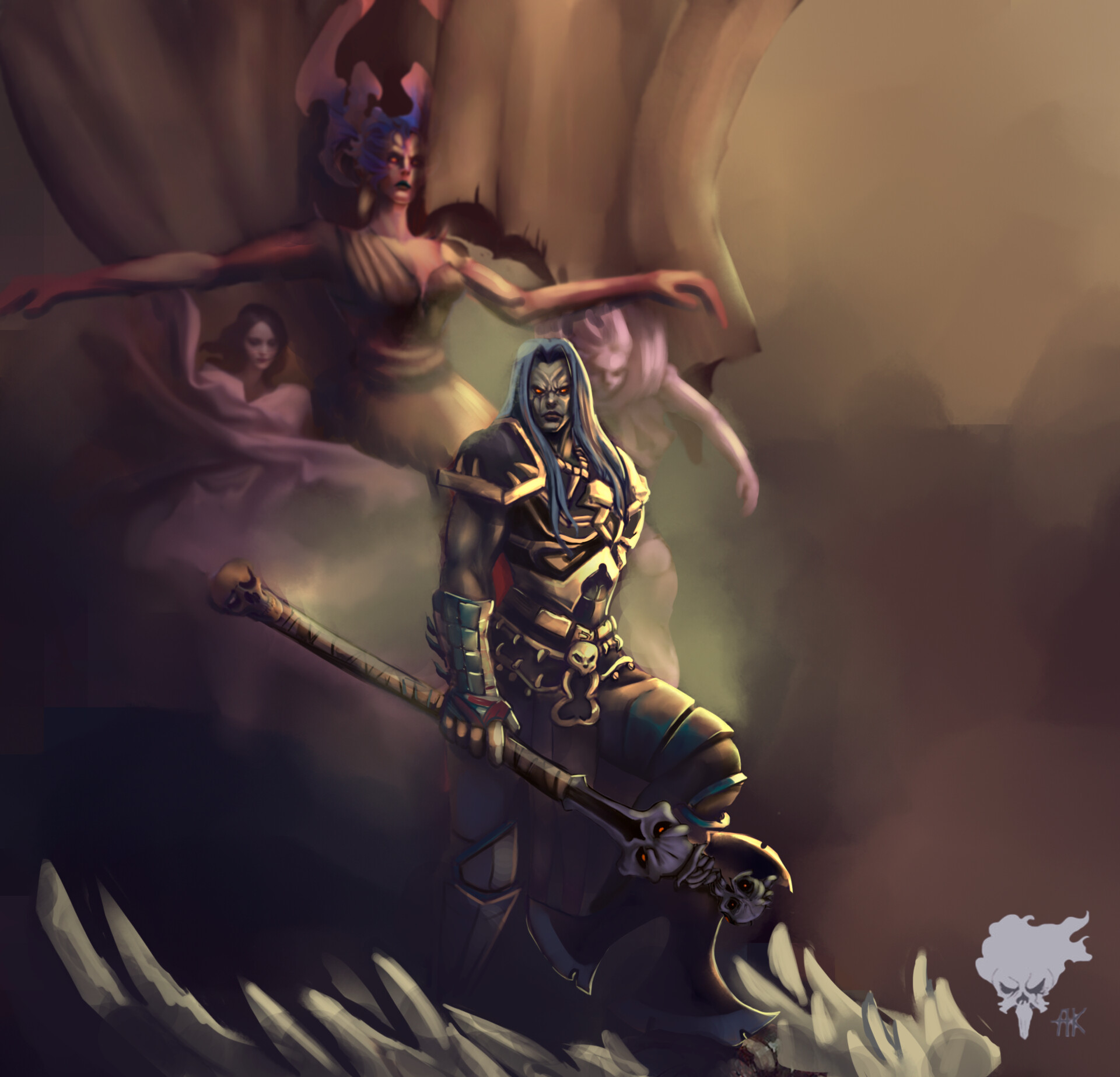 ArtStation - The birth of Areya. One of the first Nephilim in the Darksiders Univers.