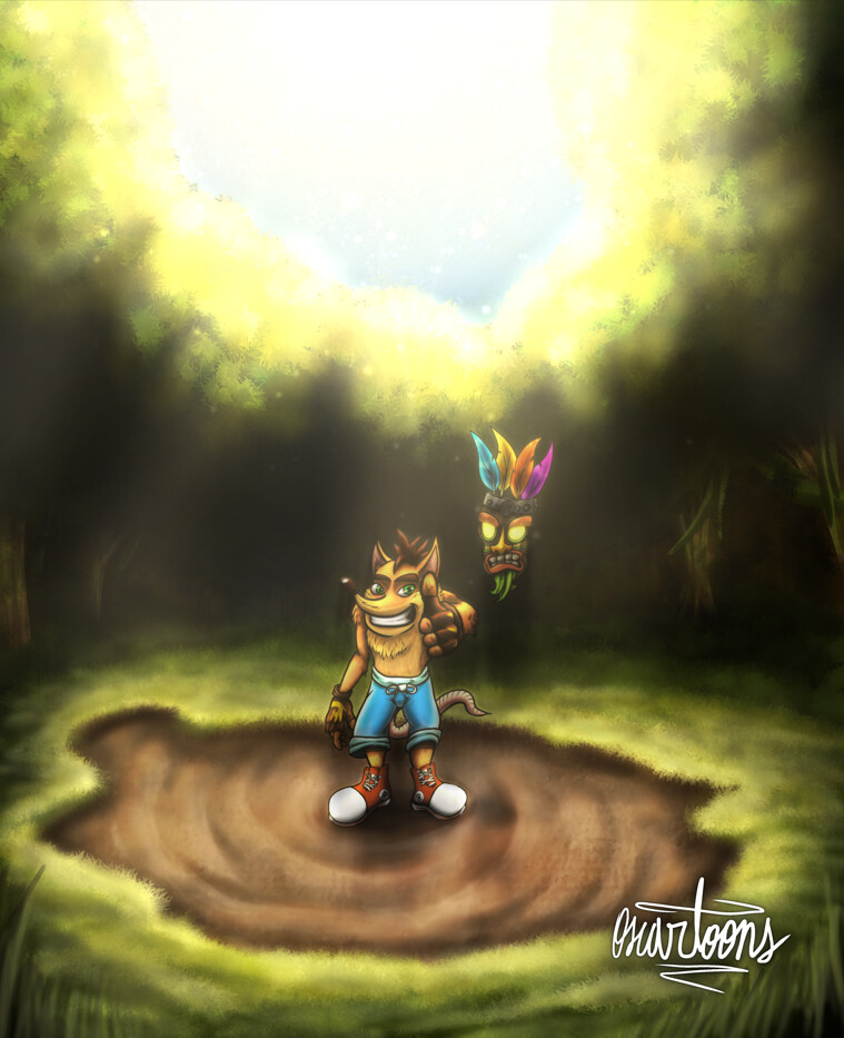 ArtStation - Crash Bandicoot and Aku Aku Redesign