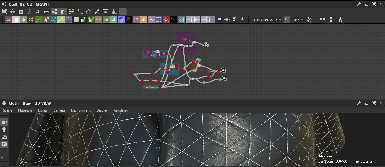 ArtStation - Quilted Leather Material