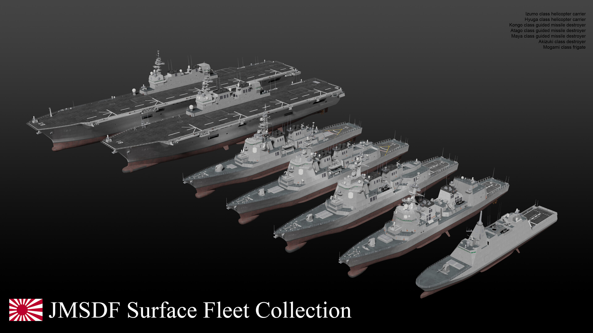 EnnuiShao - JMSDF Surface Fleet 3D collection