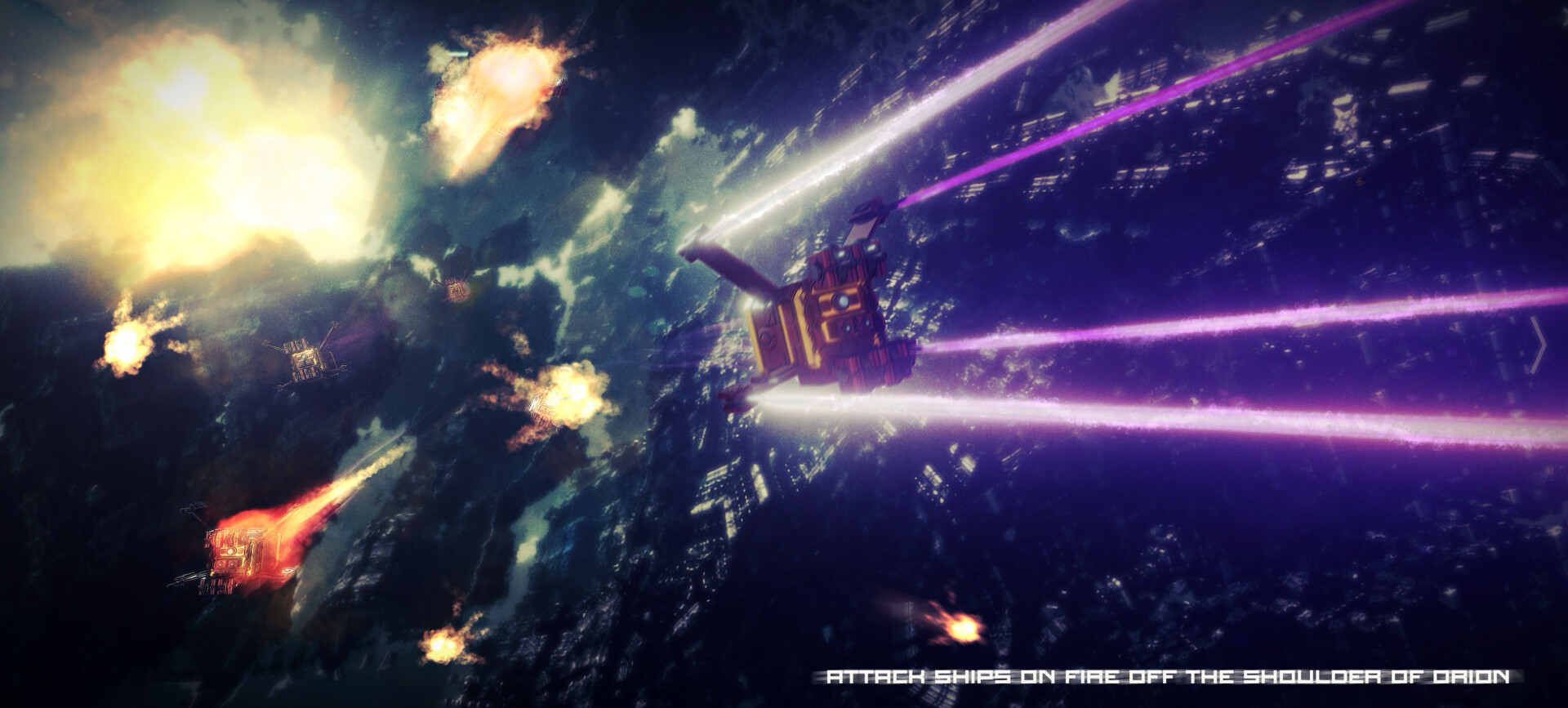 ArtStation - Attack ships off the shoulder of Orion