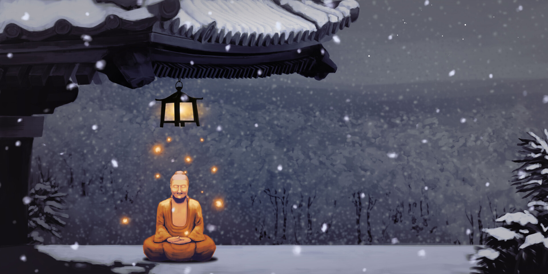 ArtStation - Monk - Christmas Card