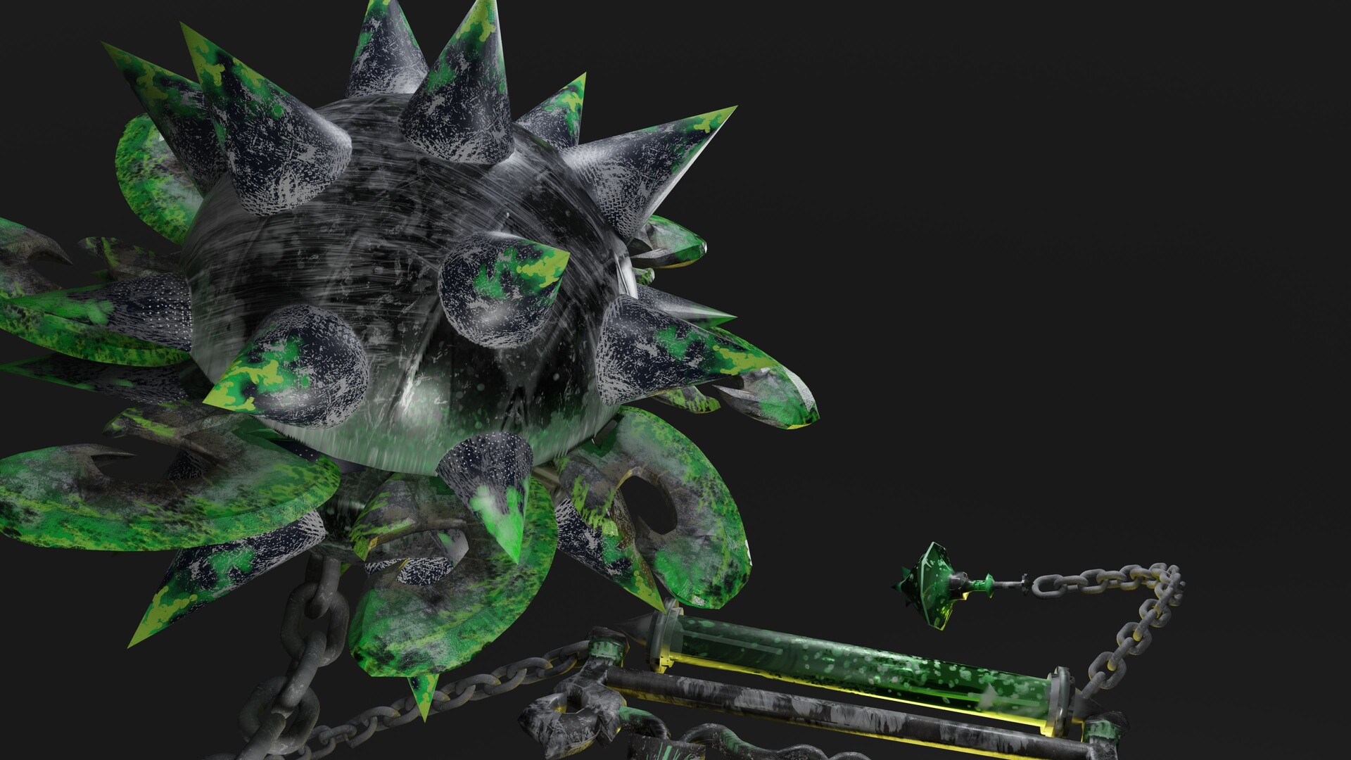 ArtStation - Flail with acid chainsaw