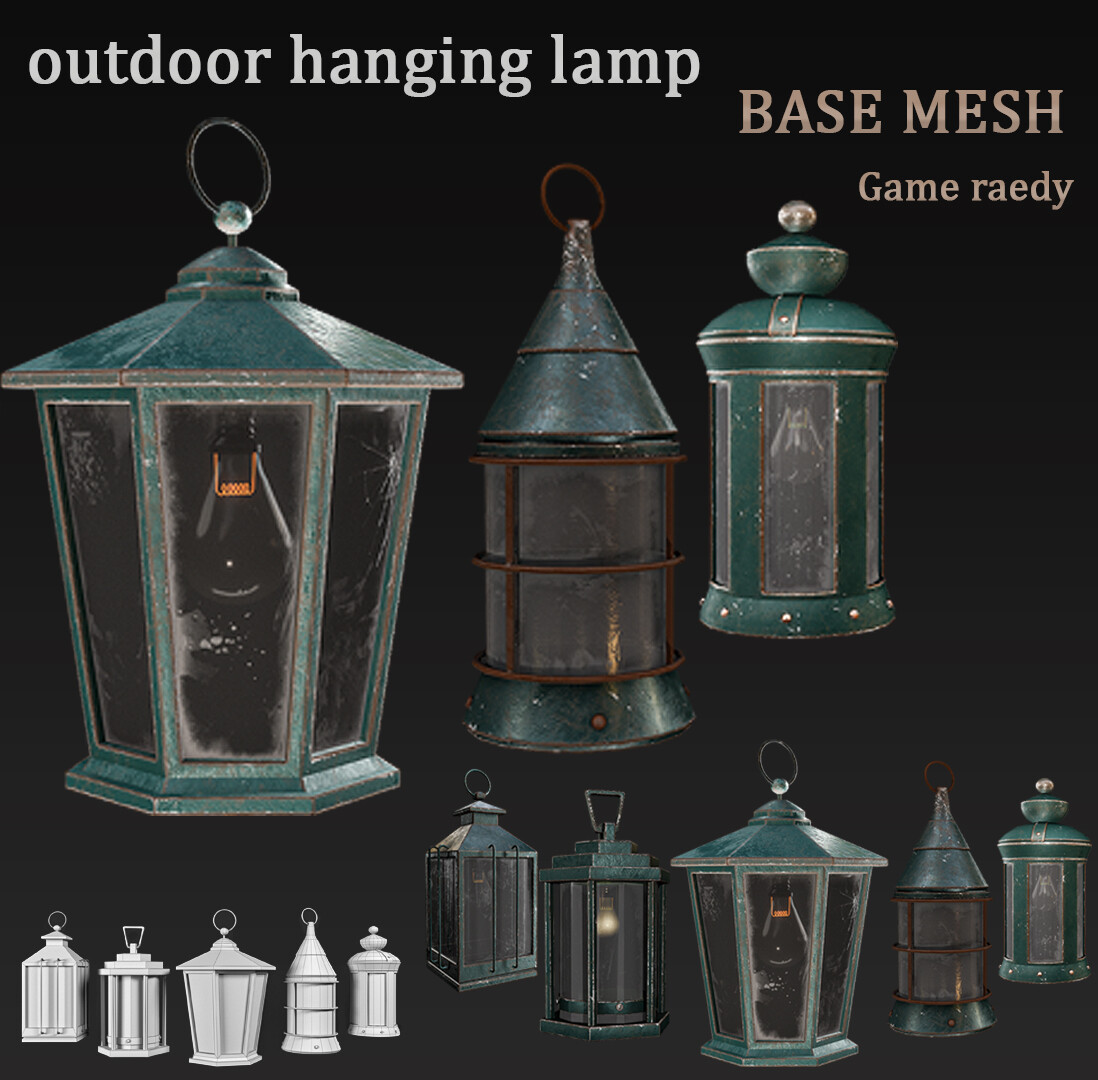ArtStation - 5 hanging lamp