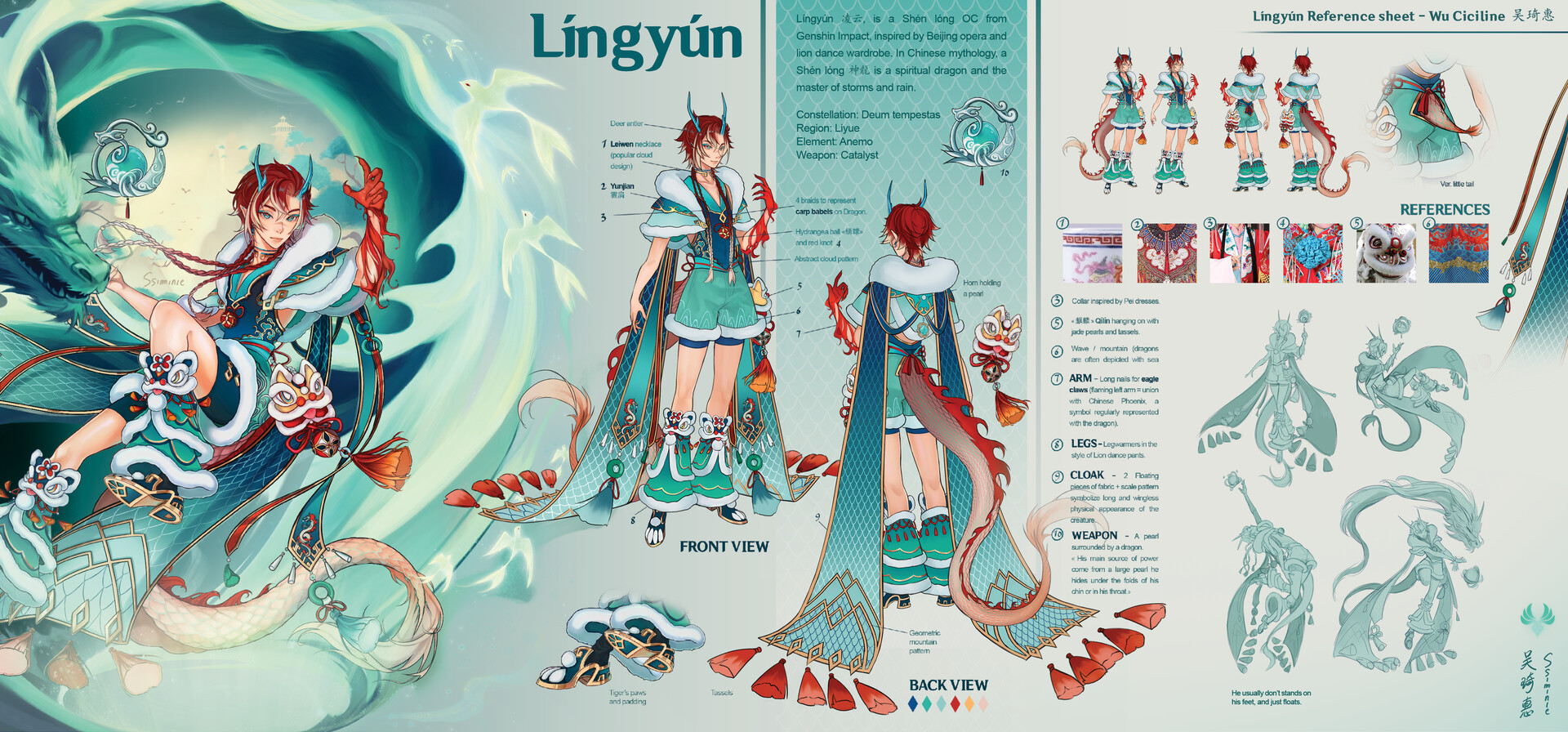 ArtStation - Reference sheet - Língyún 凌云