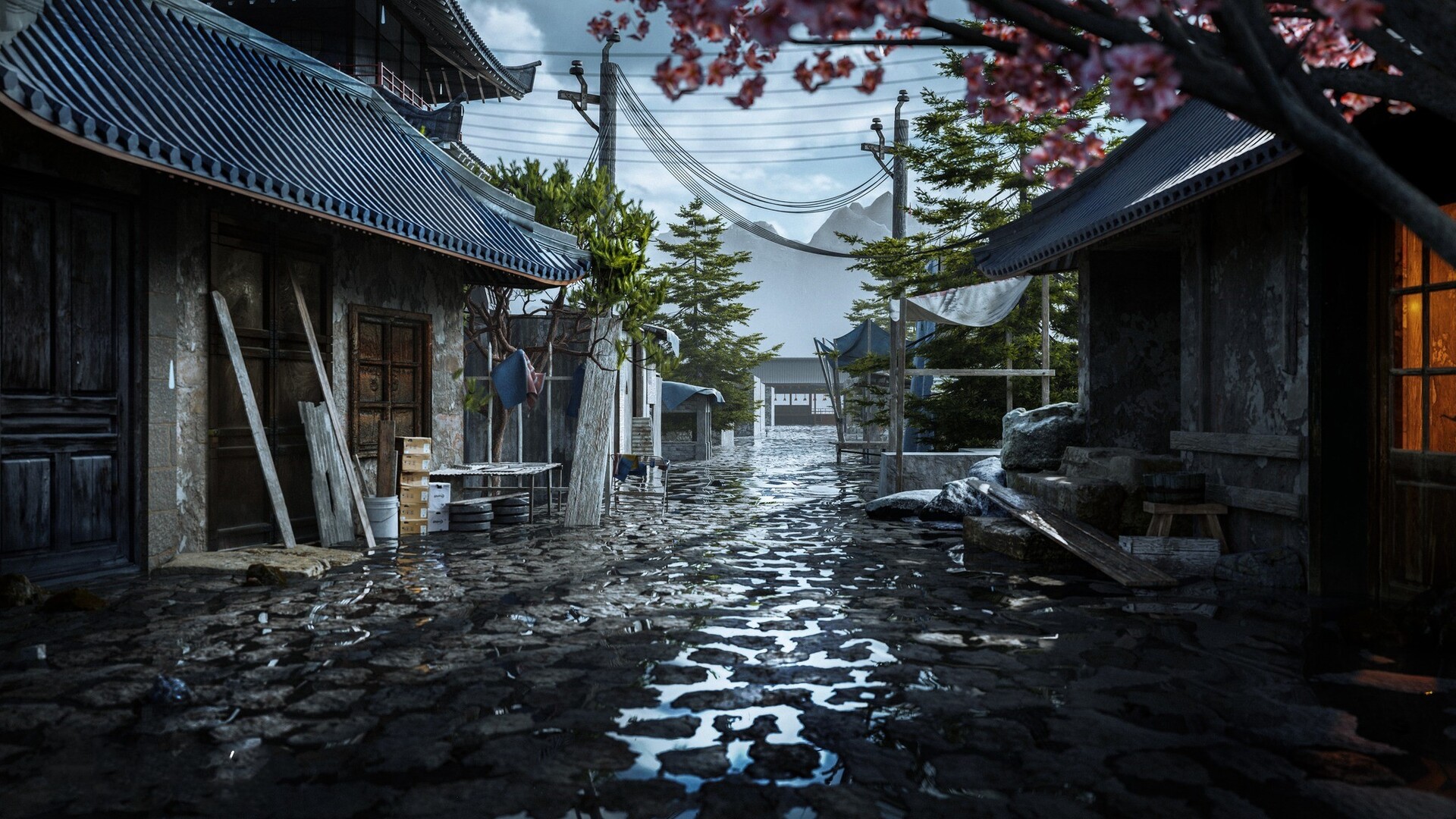 ArtStation - Japan Street Artwork