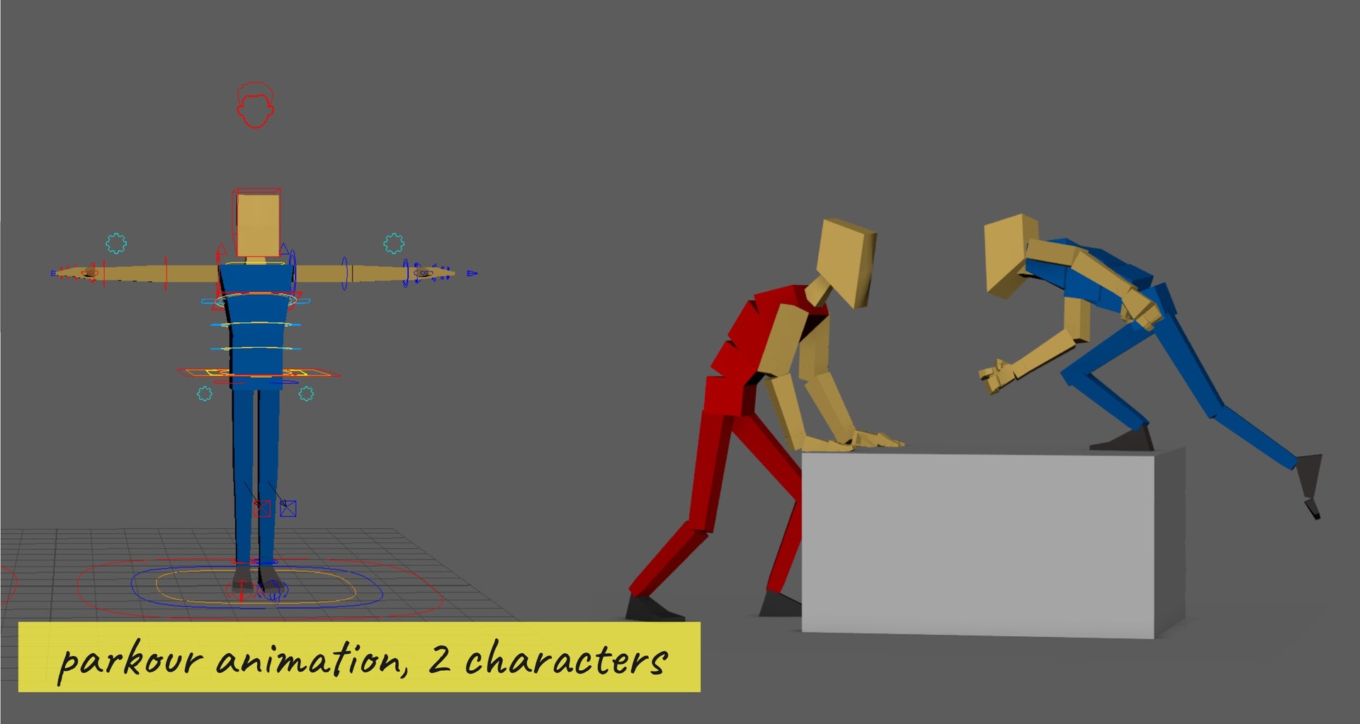 Cristina Zoica Dumitru - Parkour animation, 2 characters