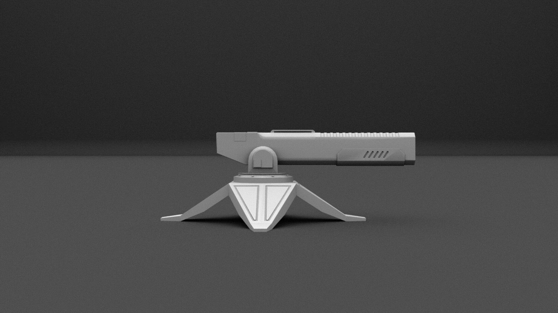 ArtStation - "Sci-Fi Turret Gun 3D Model"