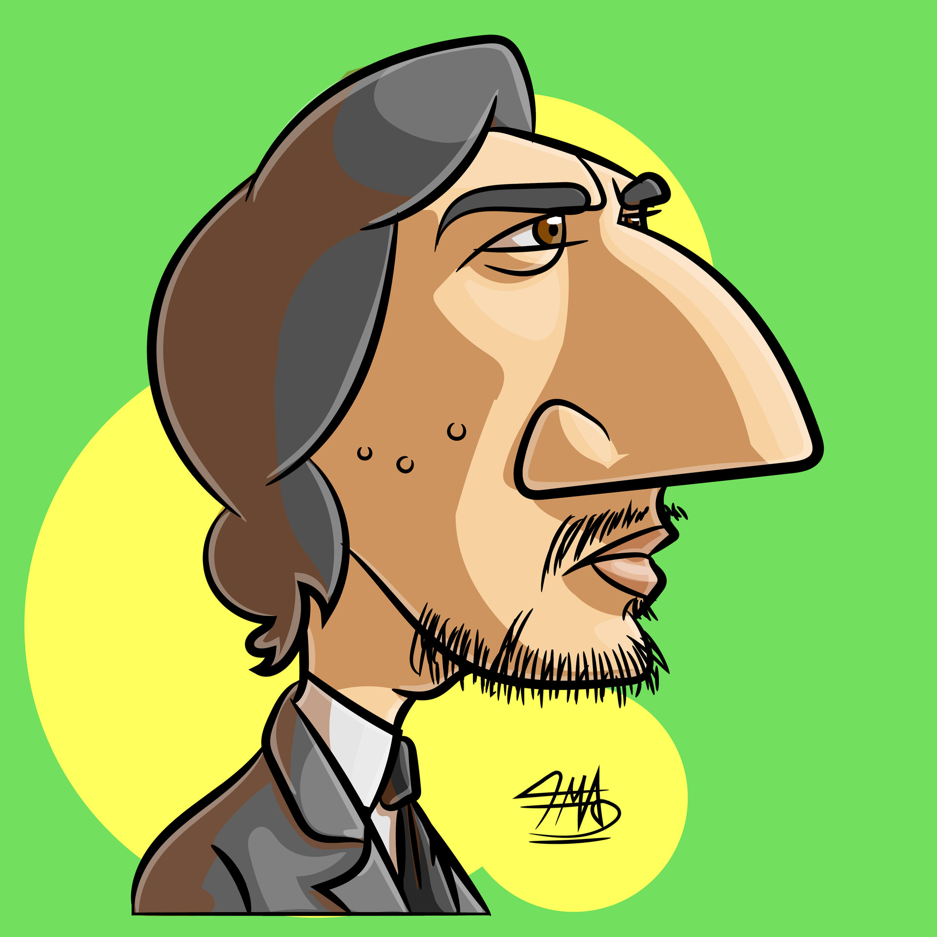 ArtStation - 17. Adam Driver (caricature resolution 2024)