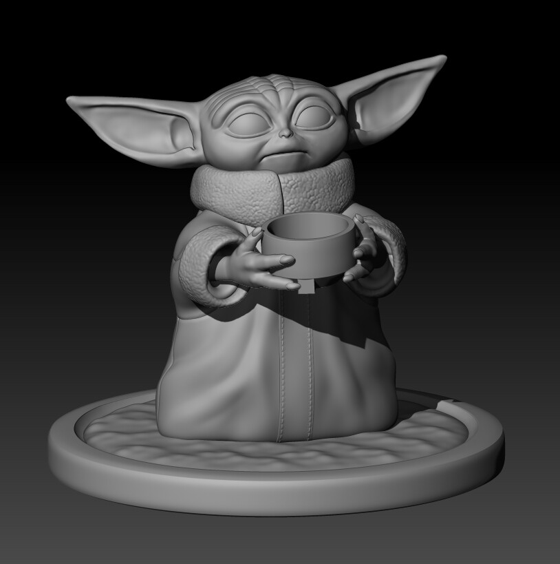 ArtStation - Grogu and his bantha soup