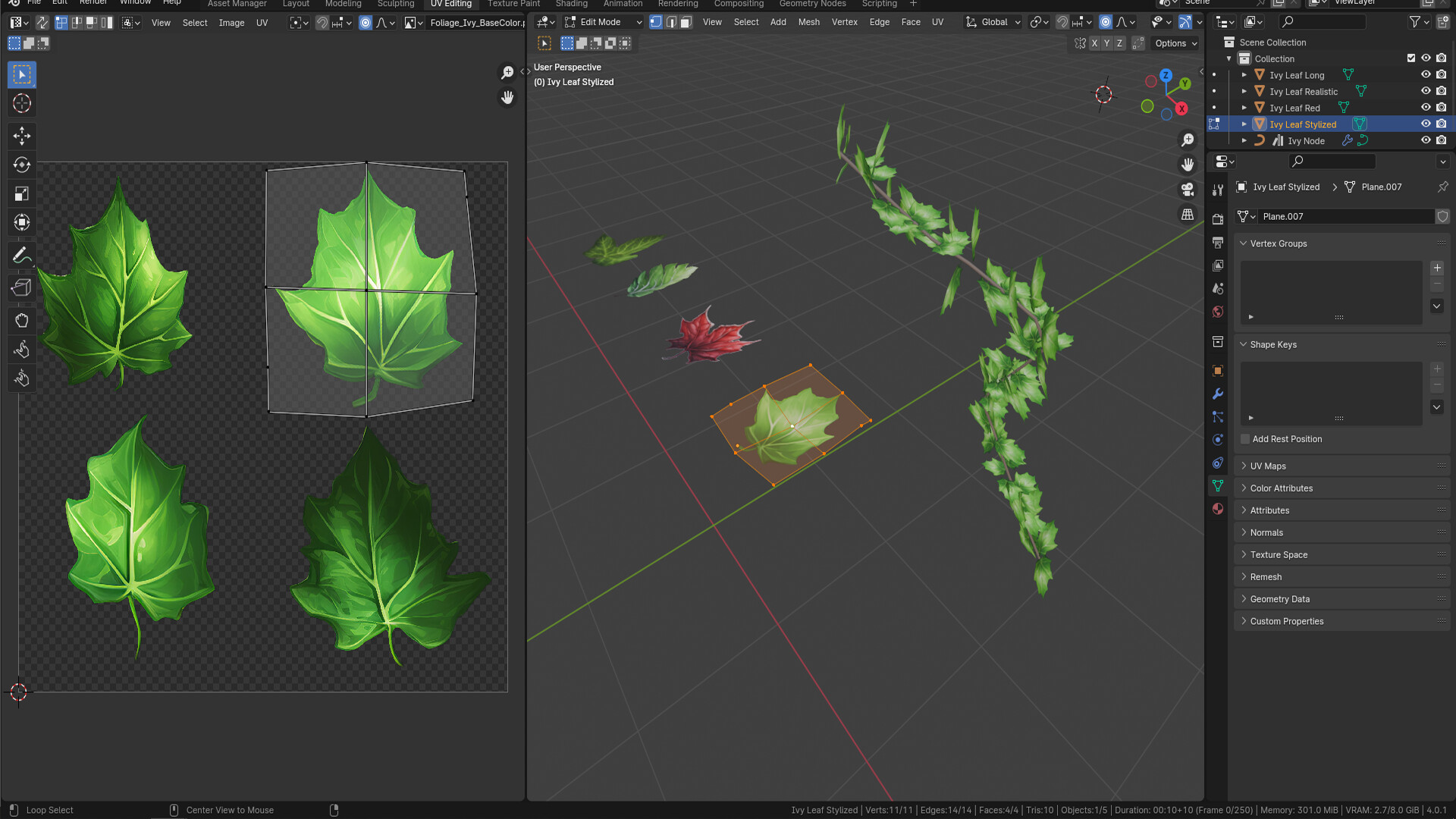 3D Tudor - Blender 4 Ivy Foliage Geometry Node