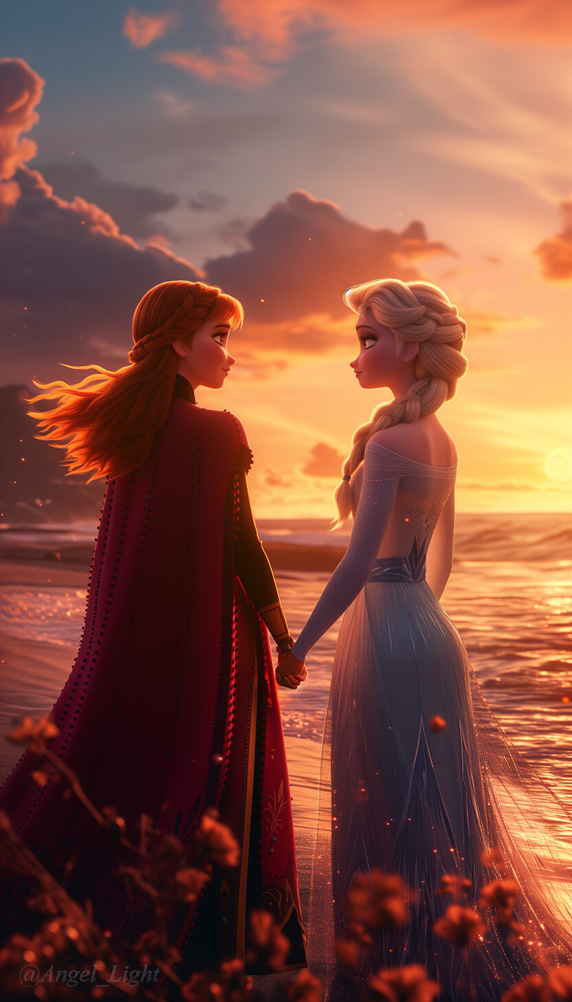 ArtStation - Elsa and Anna