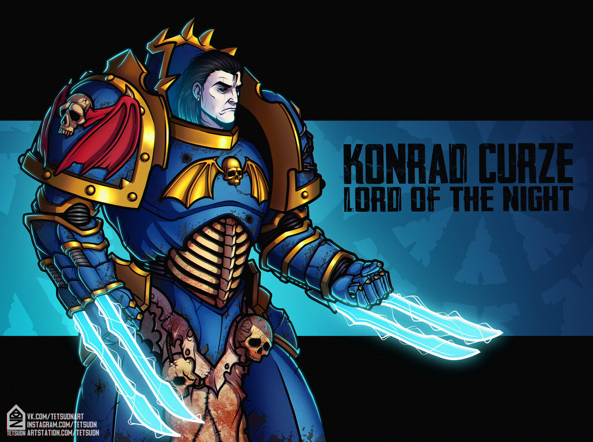 ArtStation - KONRAD CURZE, PRIMARCH OF THE NIGHT LORDS LEGION