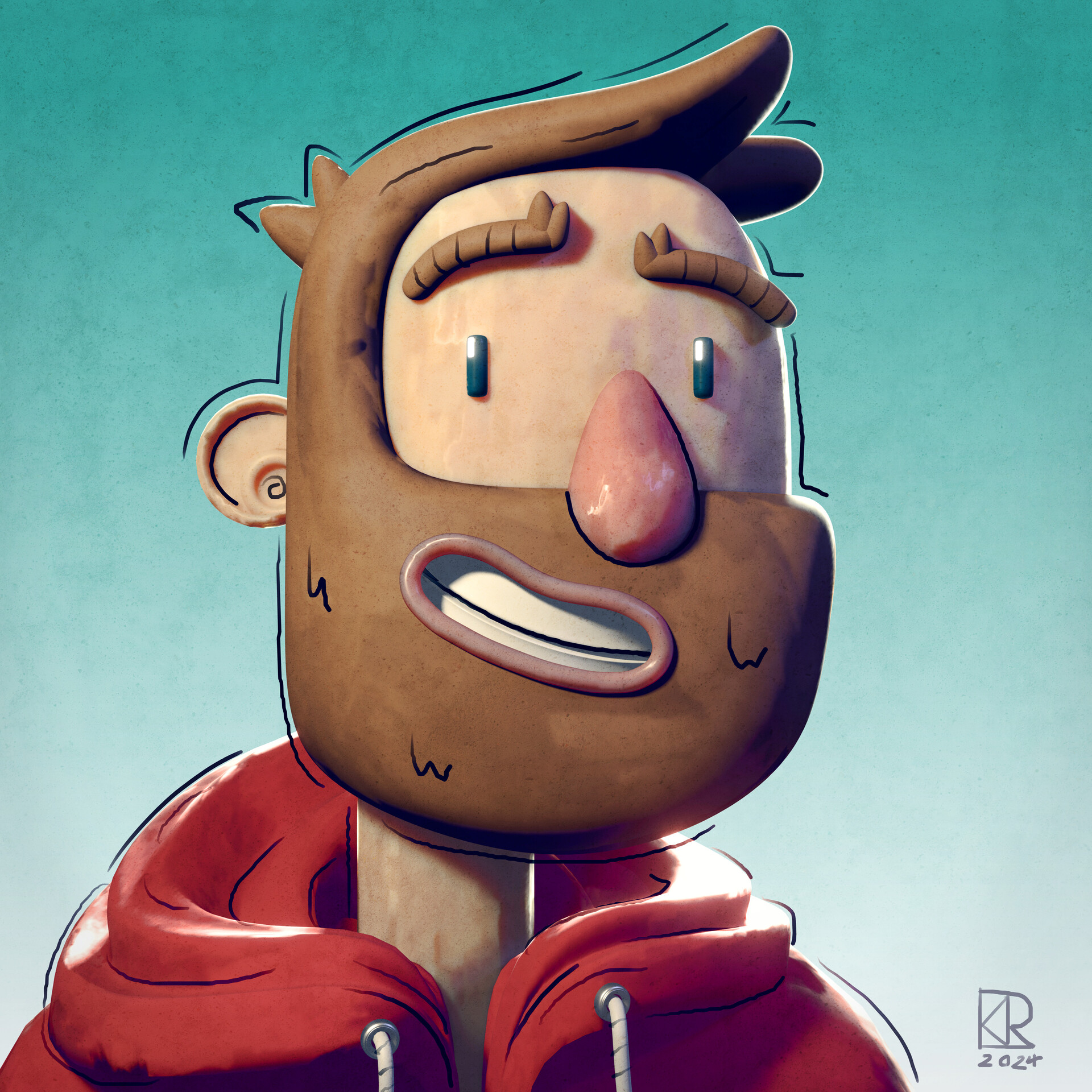 ArtStation - Self Portrait - Cartoonized